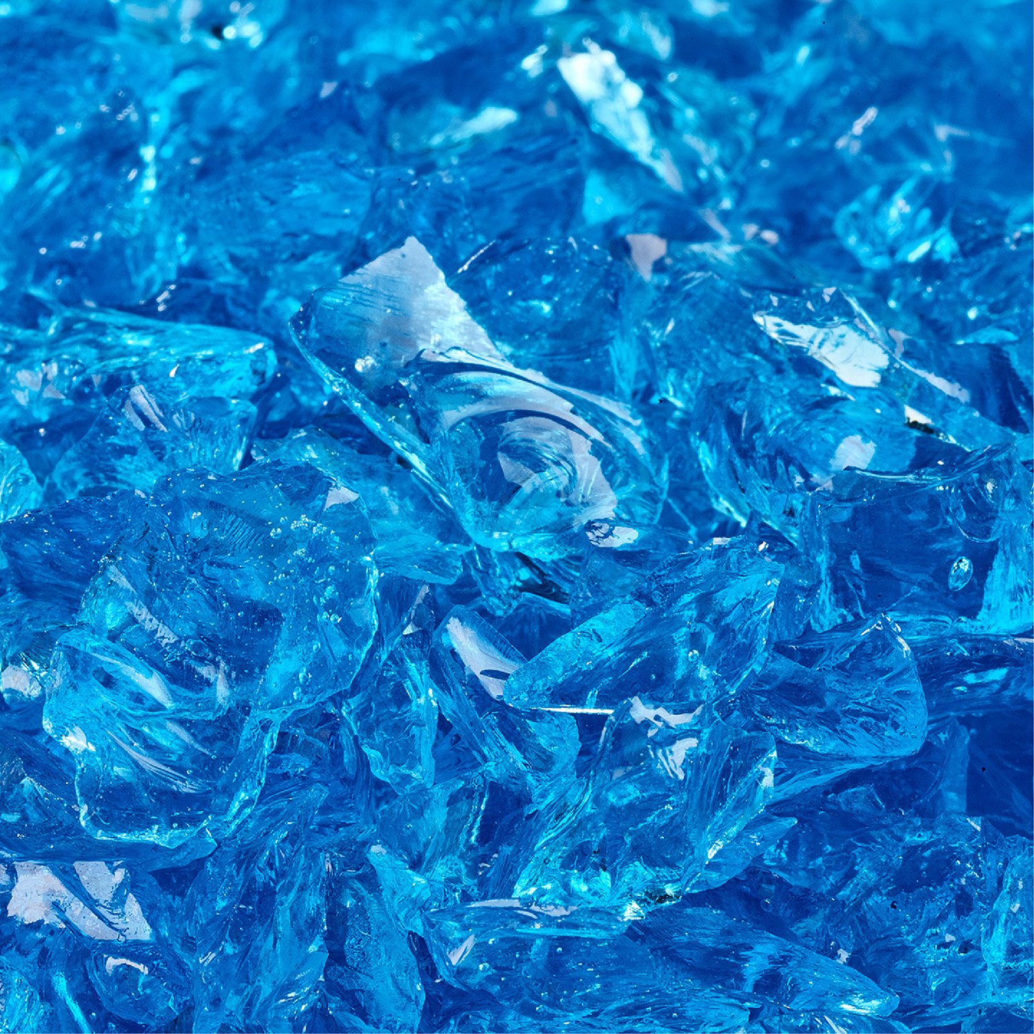 Amazon.com: Bermuda Blue - Crushed Fire Glass for Indoor and Outdoor ...