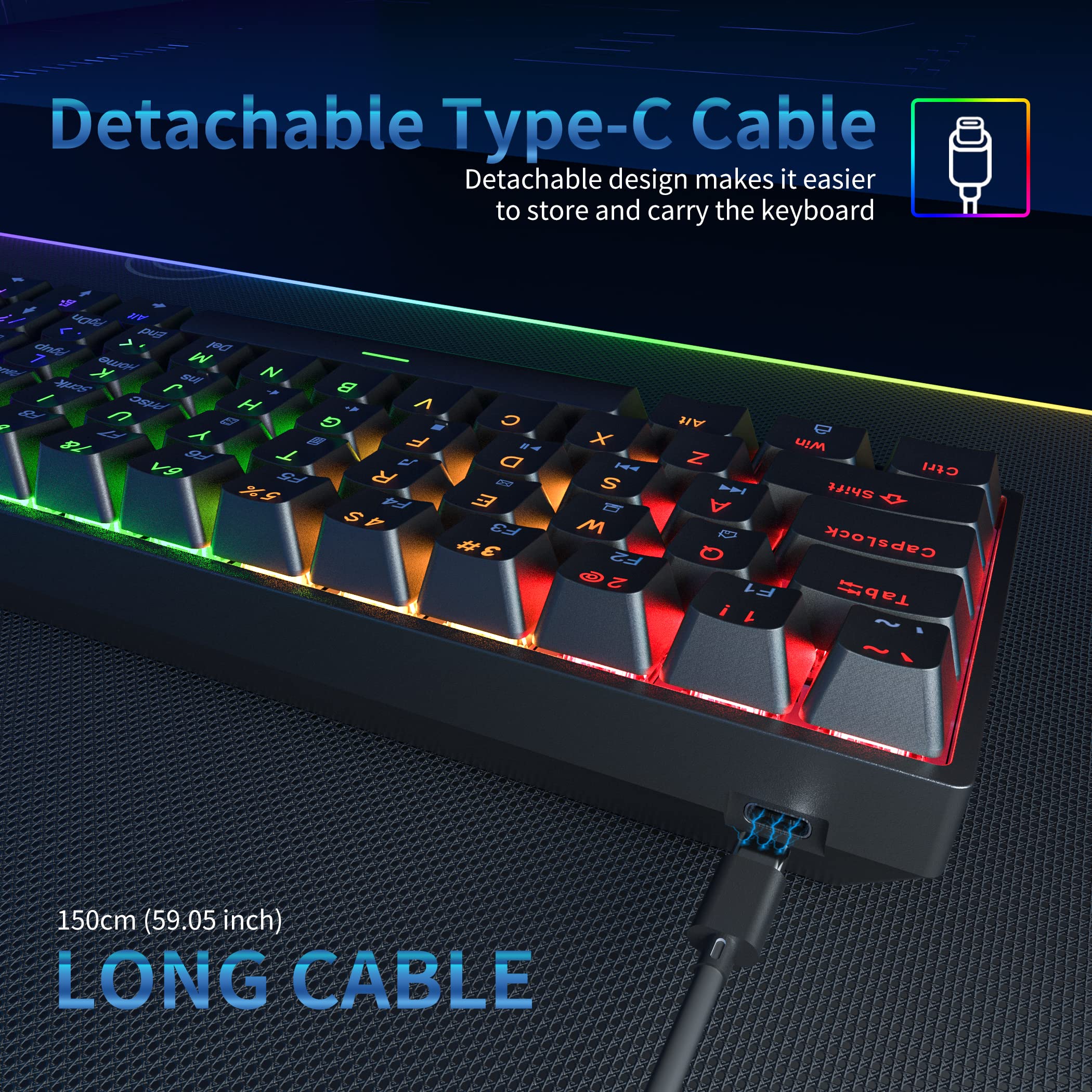 Snapklik.com : DIERYA DK61SE 60% Mechanical Gaming Keyboard, 61 Keys ...