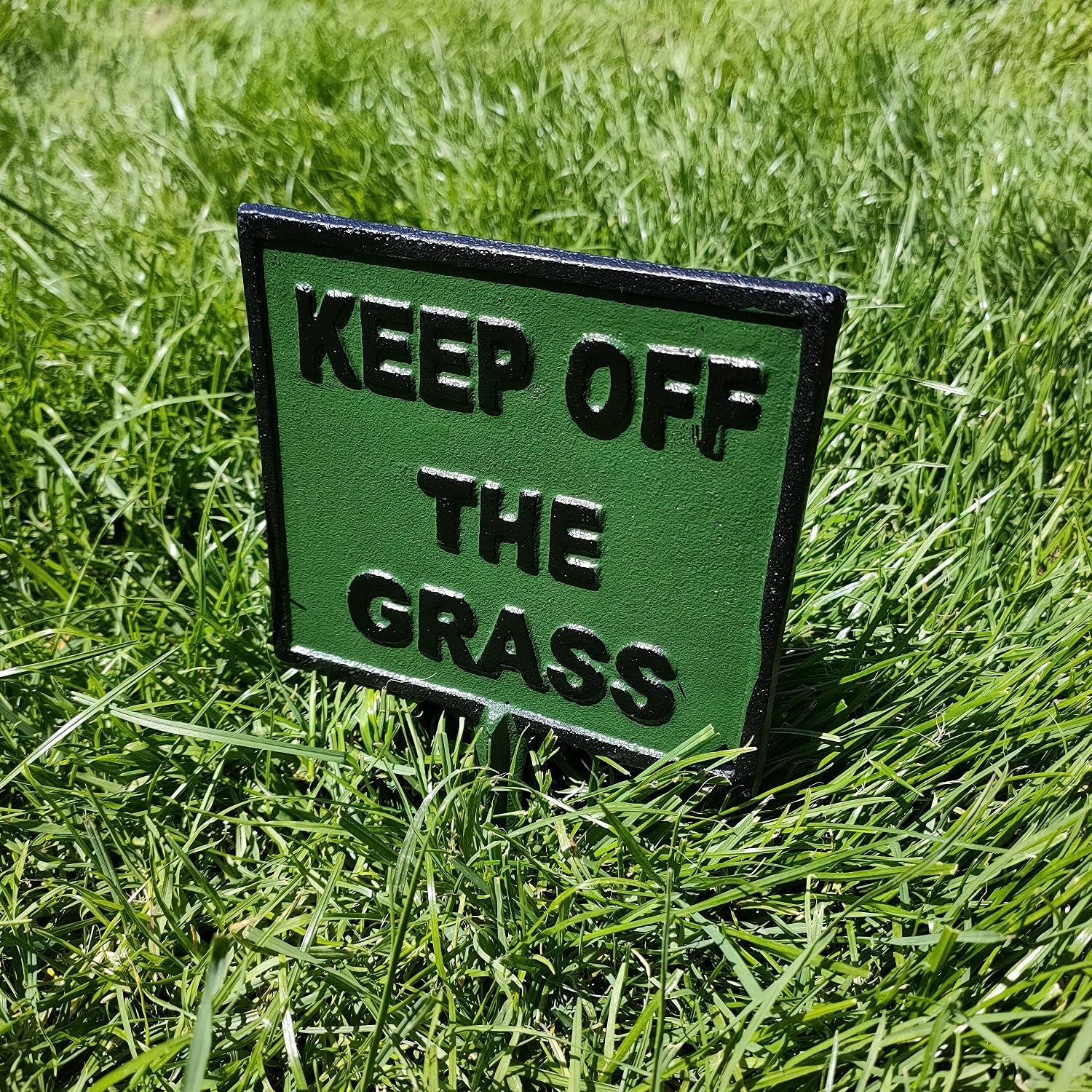 garden ornaments and accessories Cast Iron Keep Off The Grass Sign ...