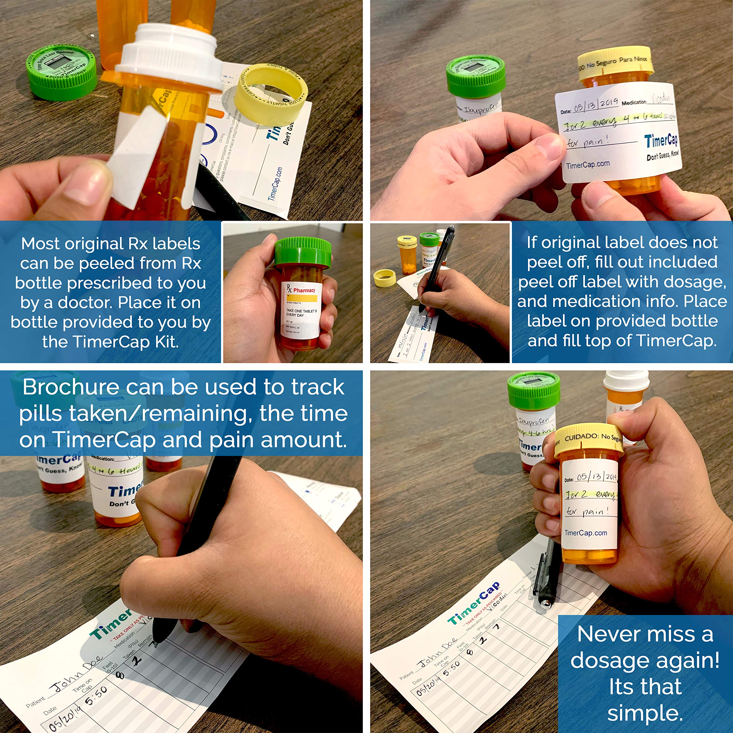 Rx Timer Cap - EZ Twist Digital timer cap (Qty 2) for pill and vitamin ...