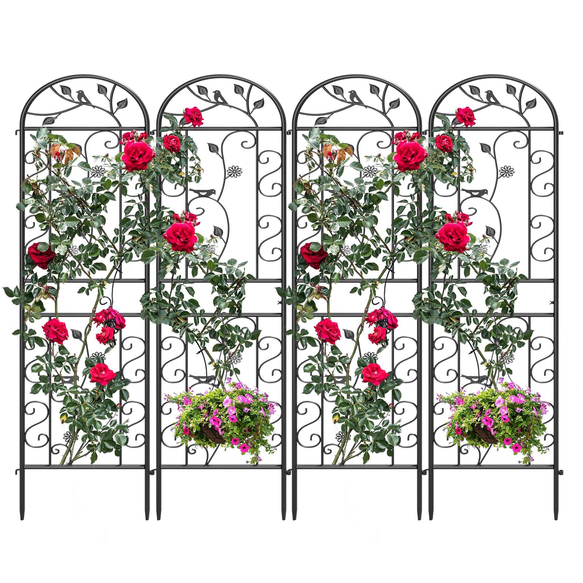 Snapklik.com : YITAHOME 4 Pack 87x20in Garden Arch Trellises For ...