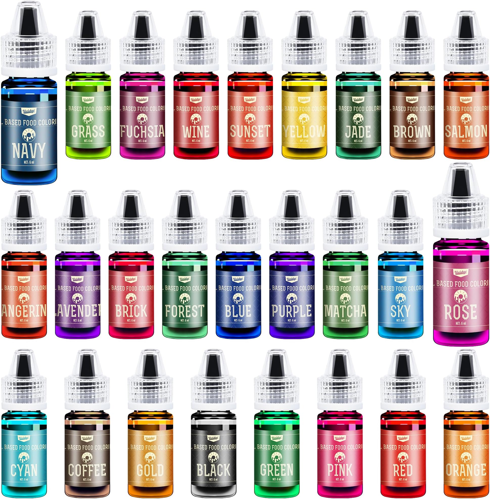 Amazon.com : Oil Based Food Coloring for Chocolate - 26 Vivid Colors ...