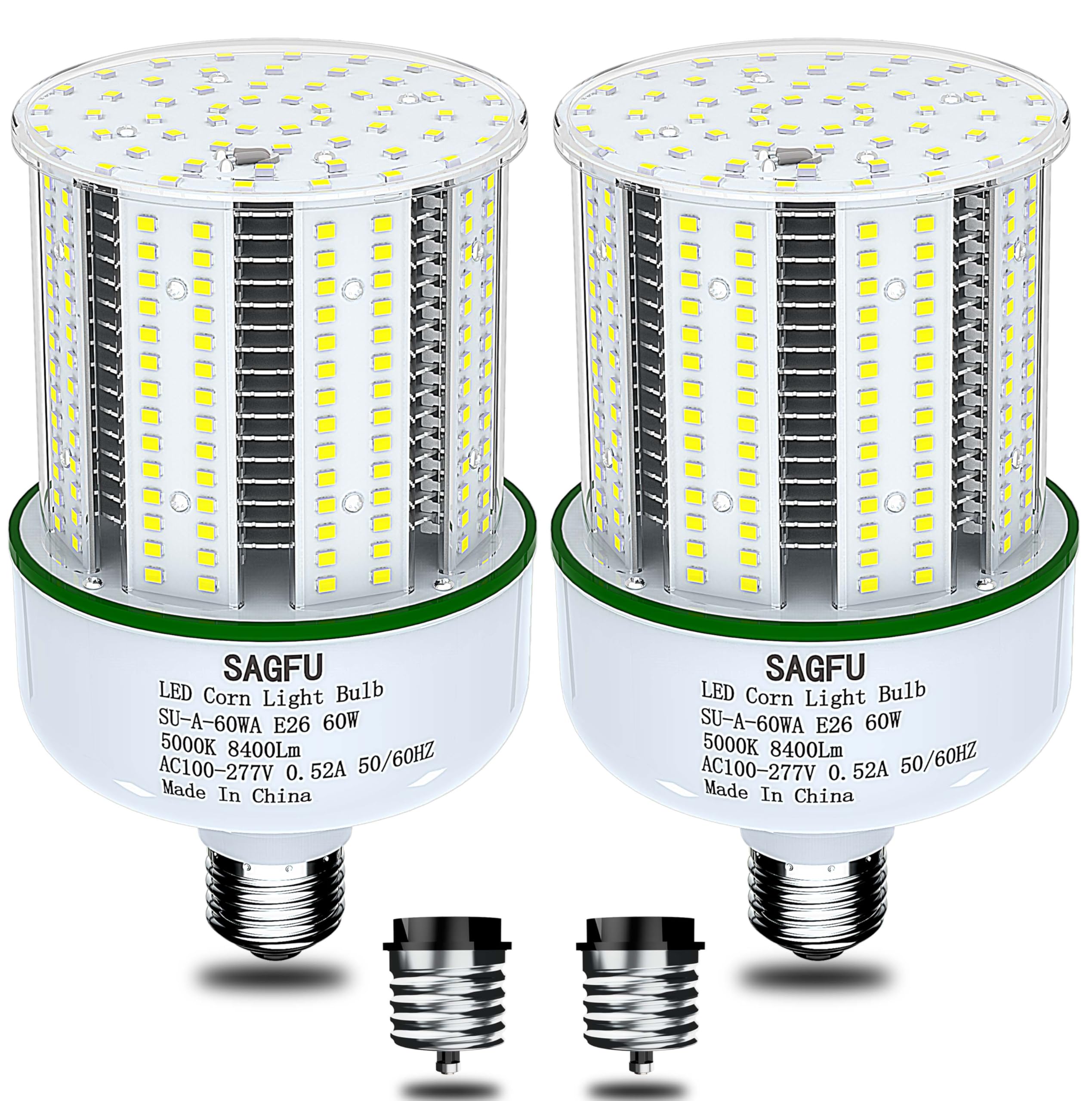SAGFU 60W led Corn Light Bulb, led Corn Bulb 5000K Daylight White Lamp ...