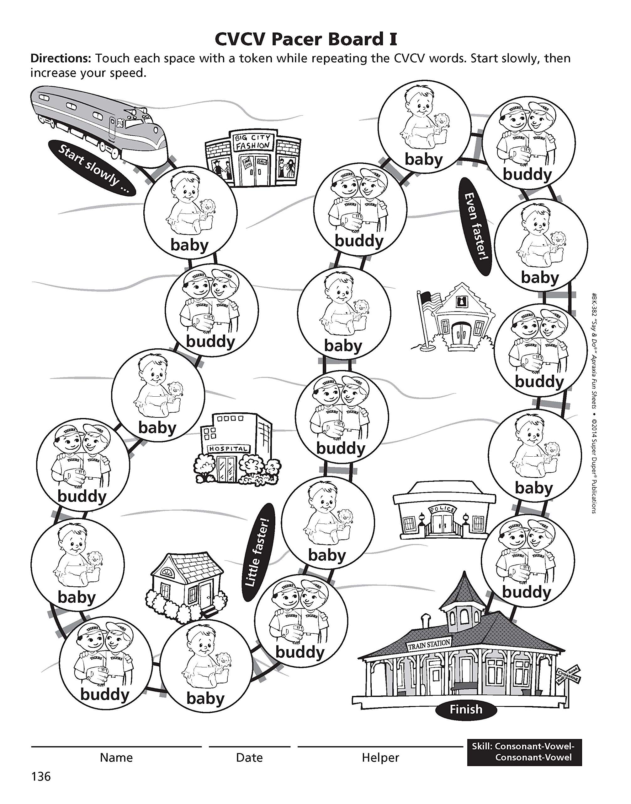 Buy Super Duper Publications | Say & Do Apraxia Fun Sheets - 160 ...