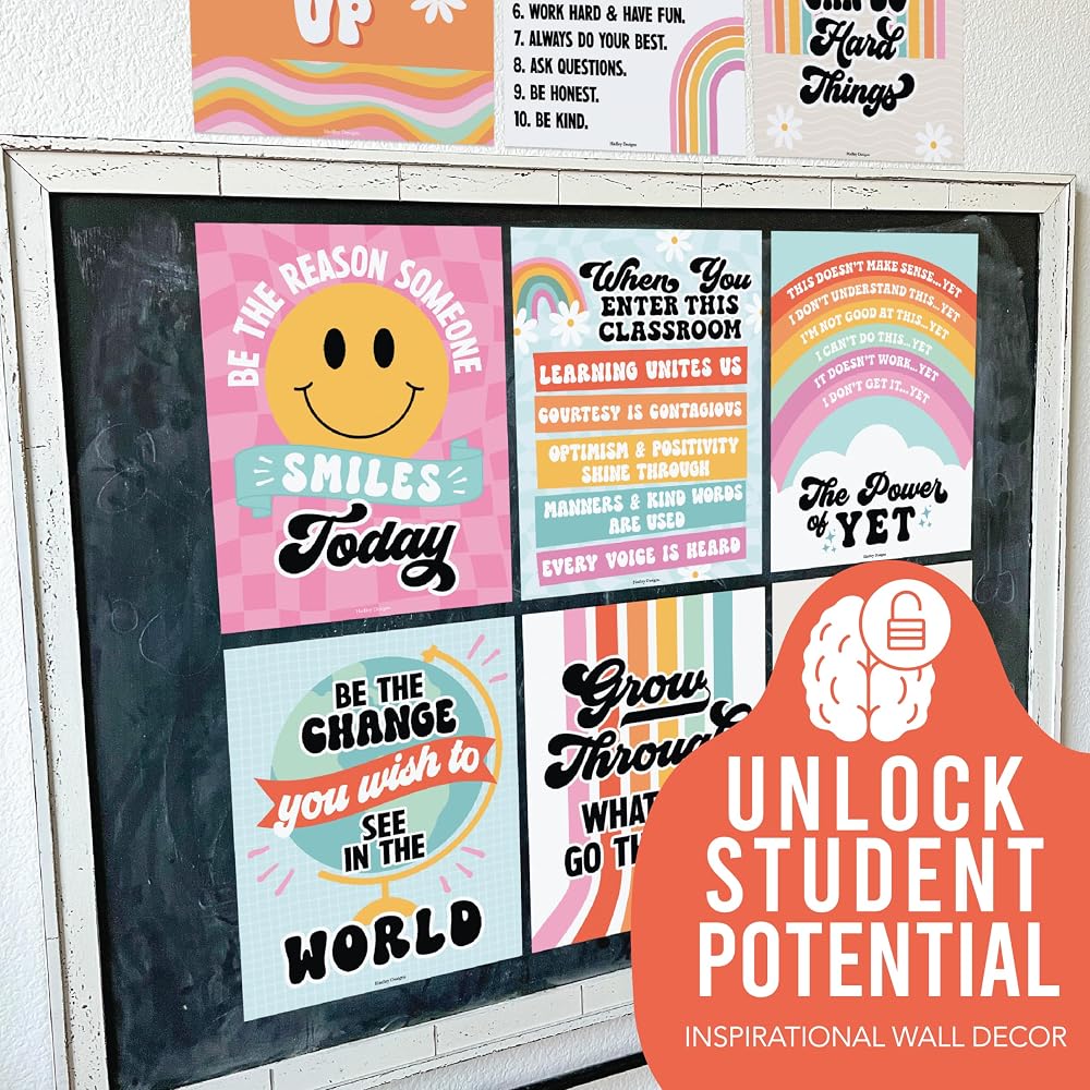 Hadley Designs Motivational Posters for Classroom Bermuda | Ubuy