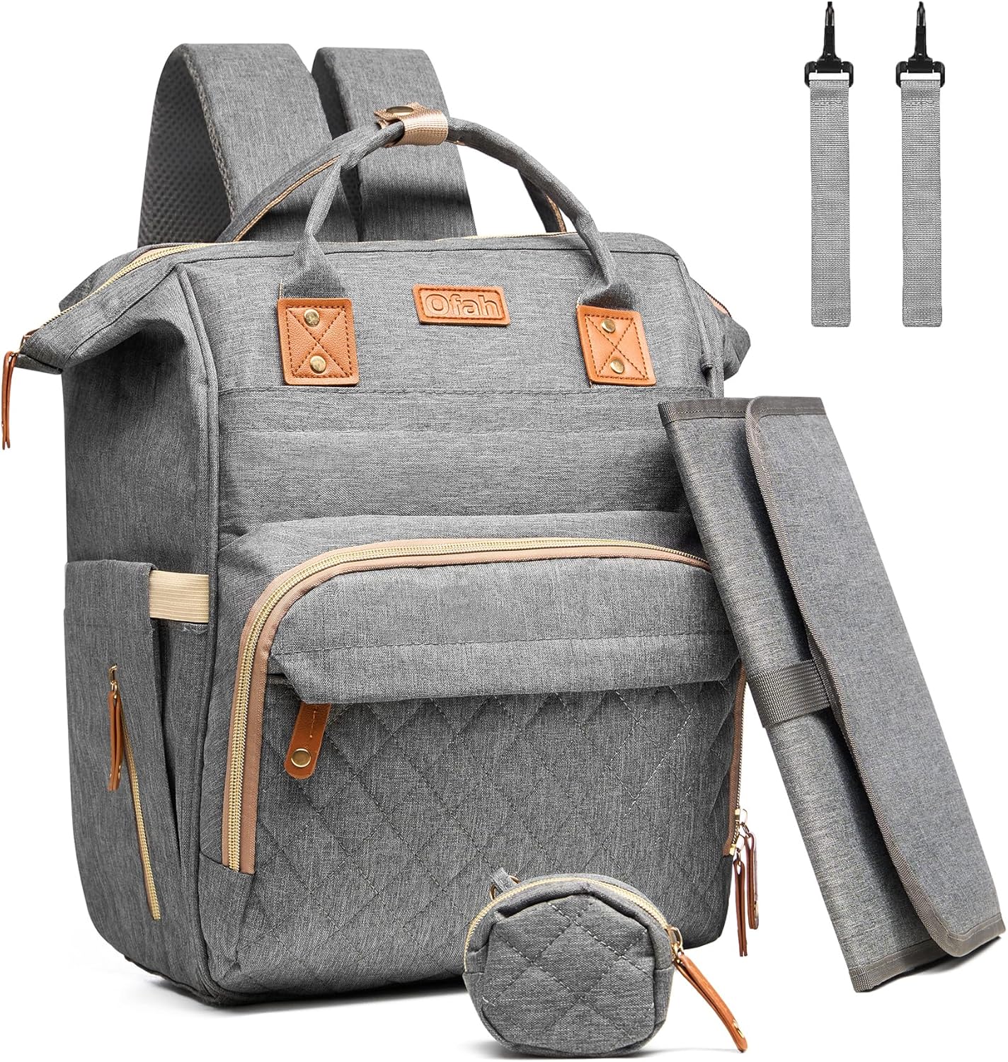 Baby Changing Bag Backpack with USB Port Baby Nappy Changing Backpack ...