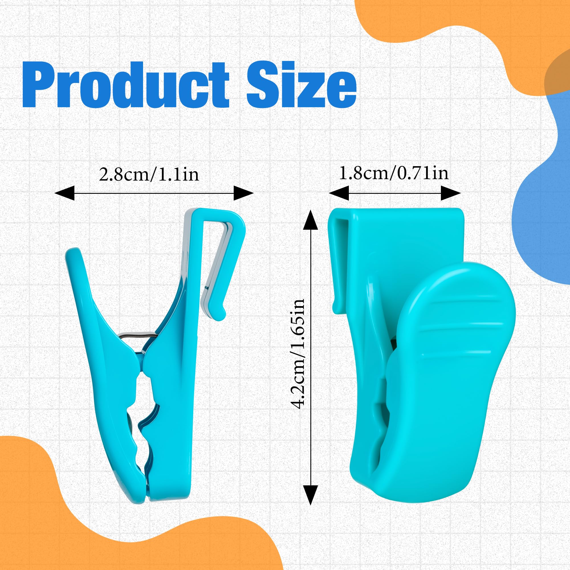 Snapklik.com : 25 PCS Grid Wall Accessory Hooks Colorful Siding Clips ...