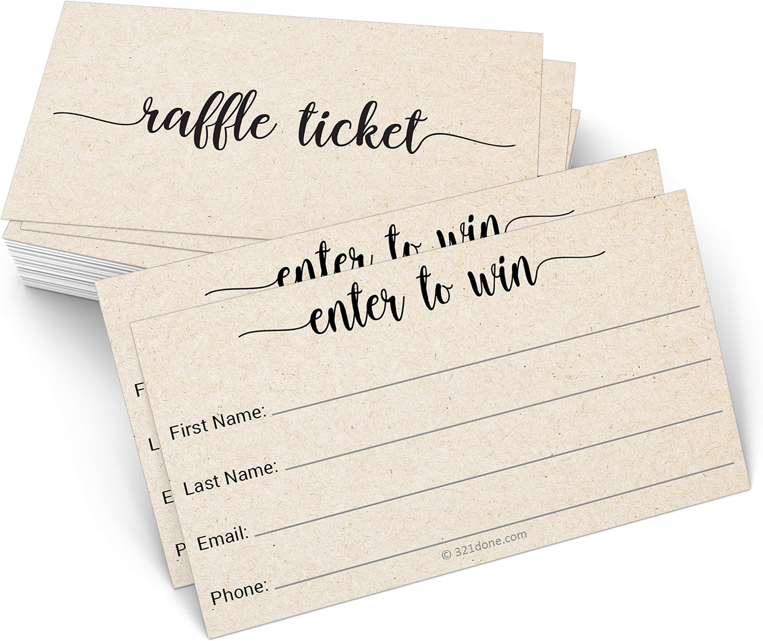 Amazon.com : Chinco 300 Pcs Enter to Win Raffle Tickets Cards 3.5 x 2 ...