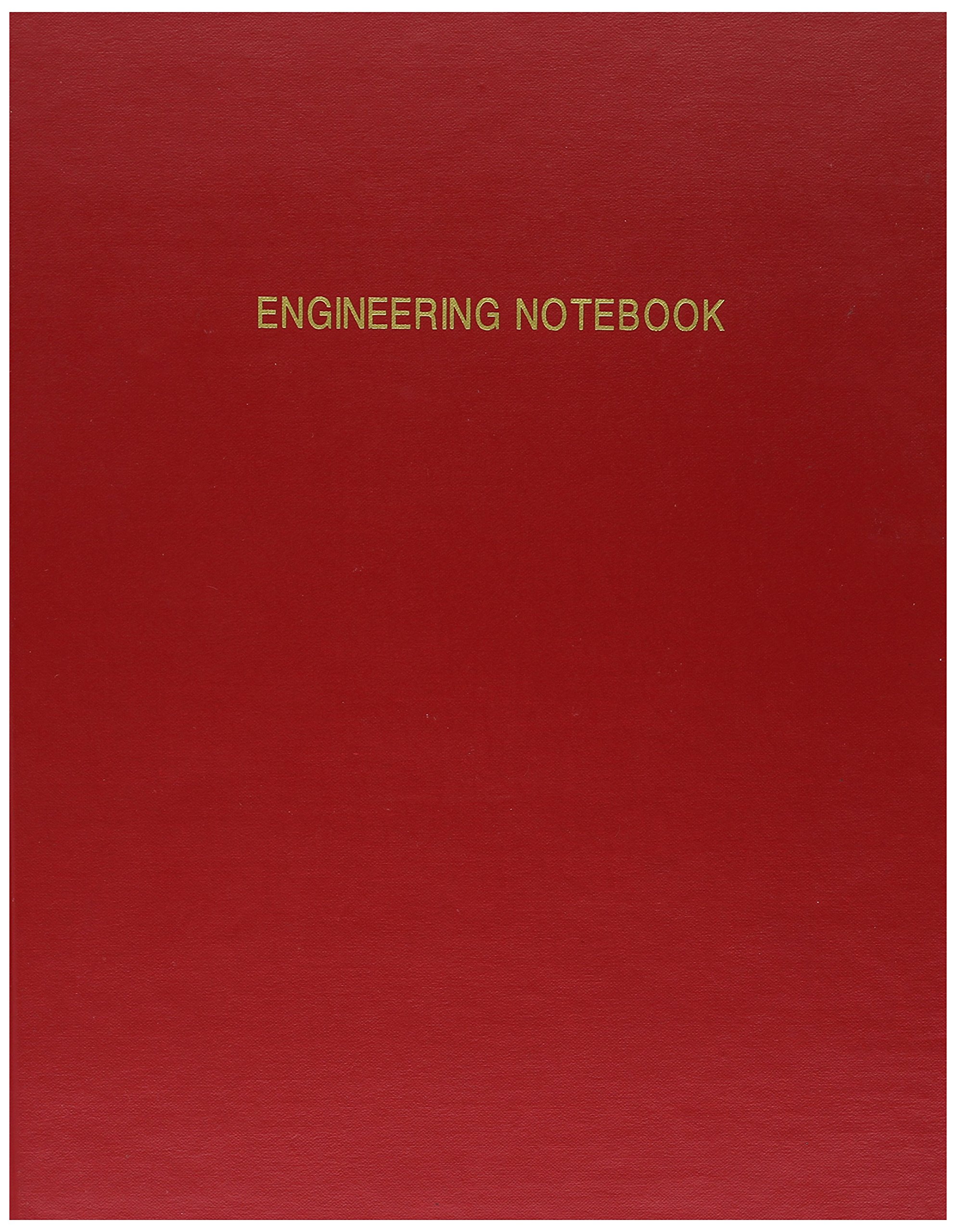 Amazon.com : BookFactory Red Engineering Notebook/Graph Paper Notebook ...