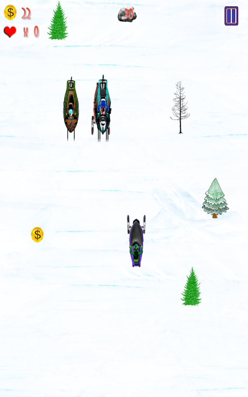 Snowmobile Cold Winter Mountain Race : The Endless Snow Run - Gold ...