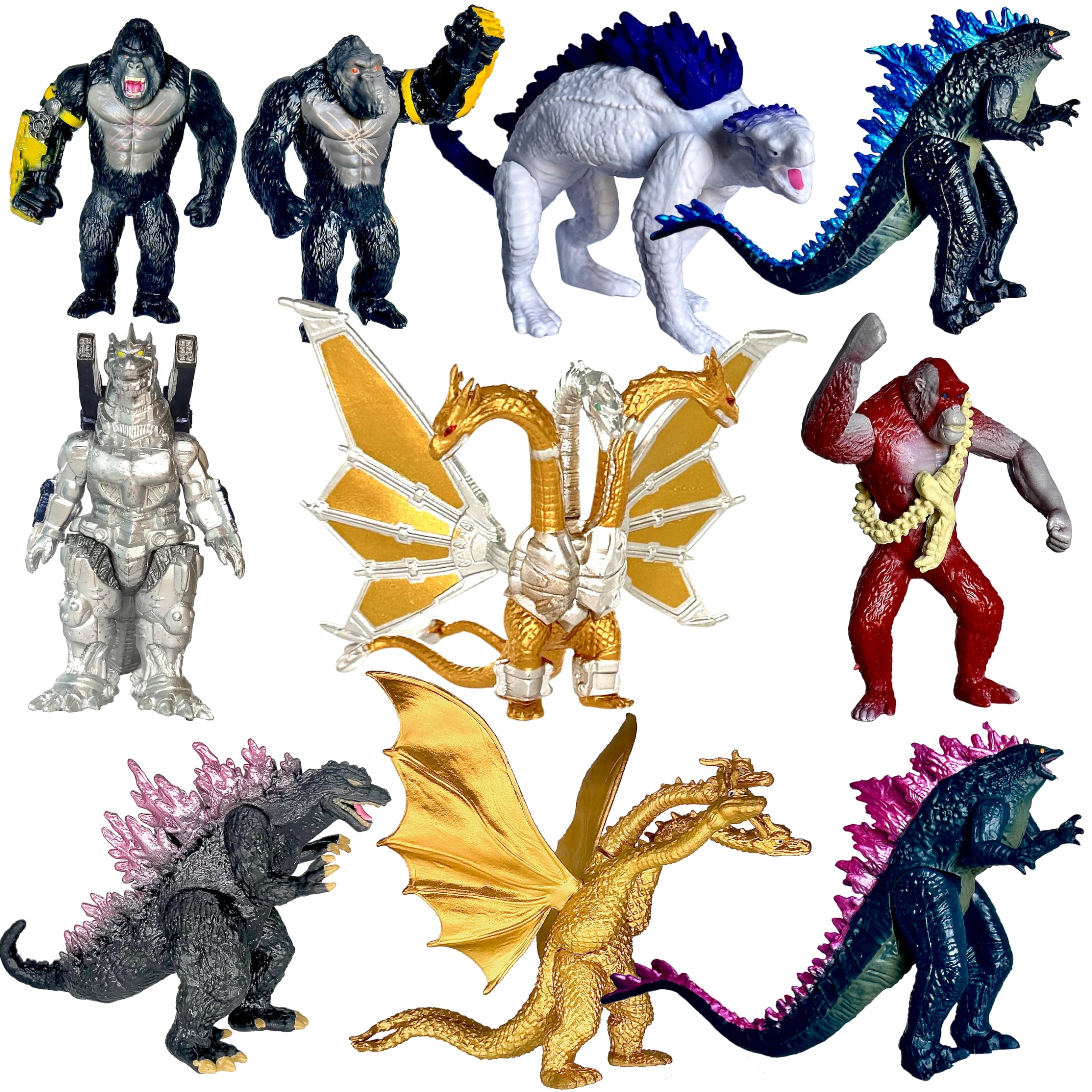 Amazon.com: TwCare Set of 10 Godzilla x Kong: The New Empire, Dinosaur ...