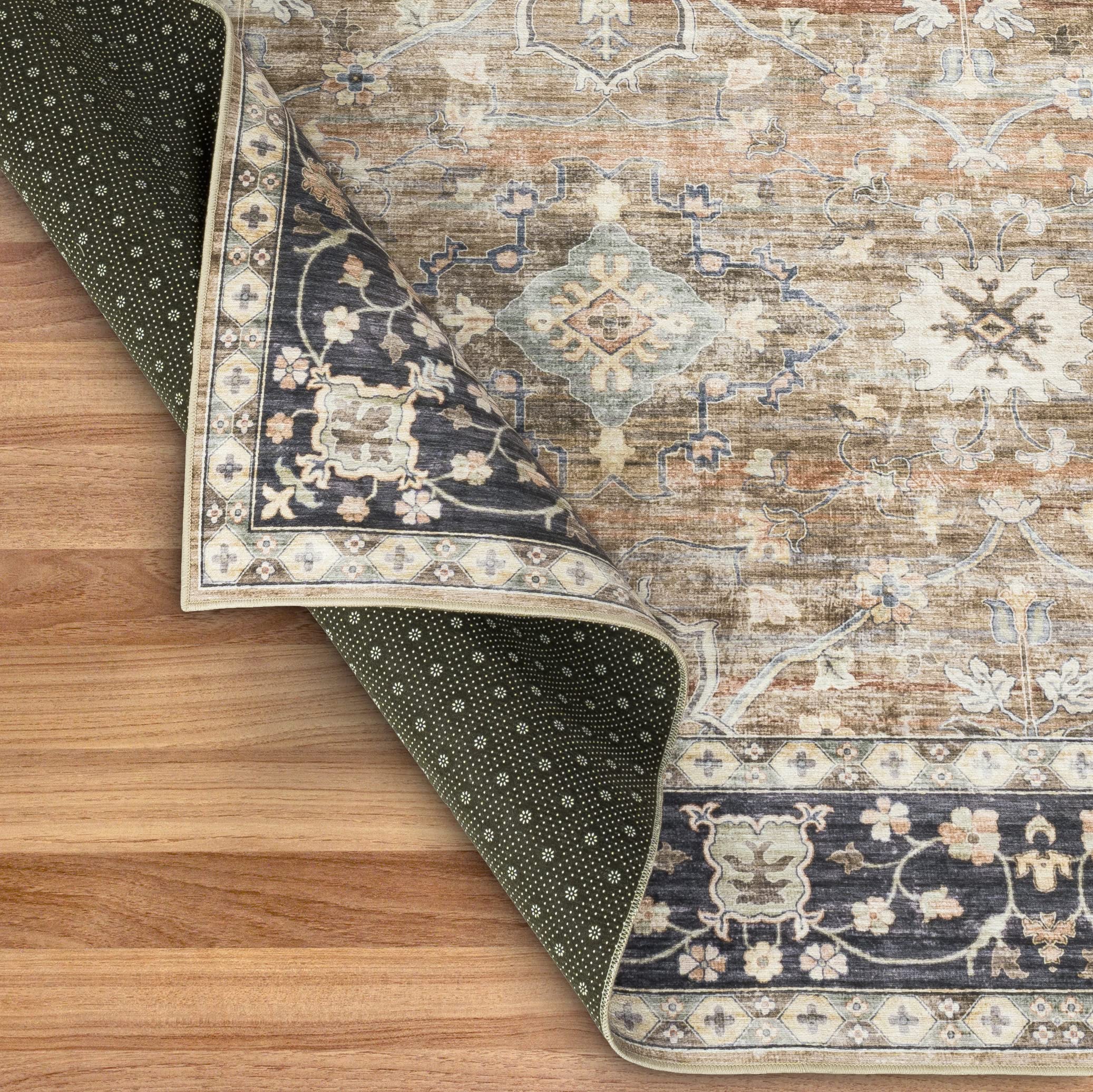 ReaLife Machine Washable Area Rug Runner - Living Room Bedroom Bathroom ...