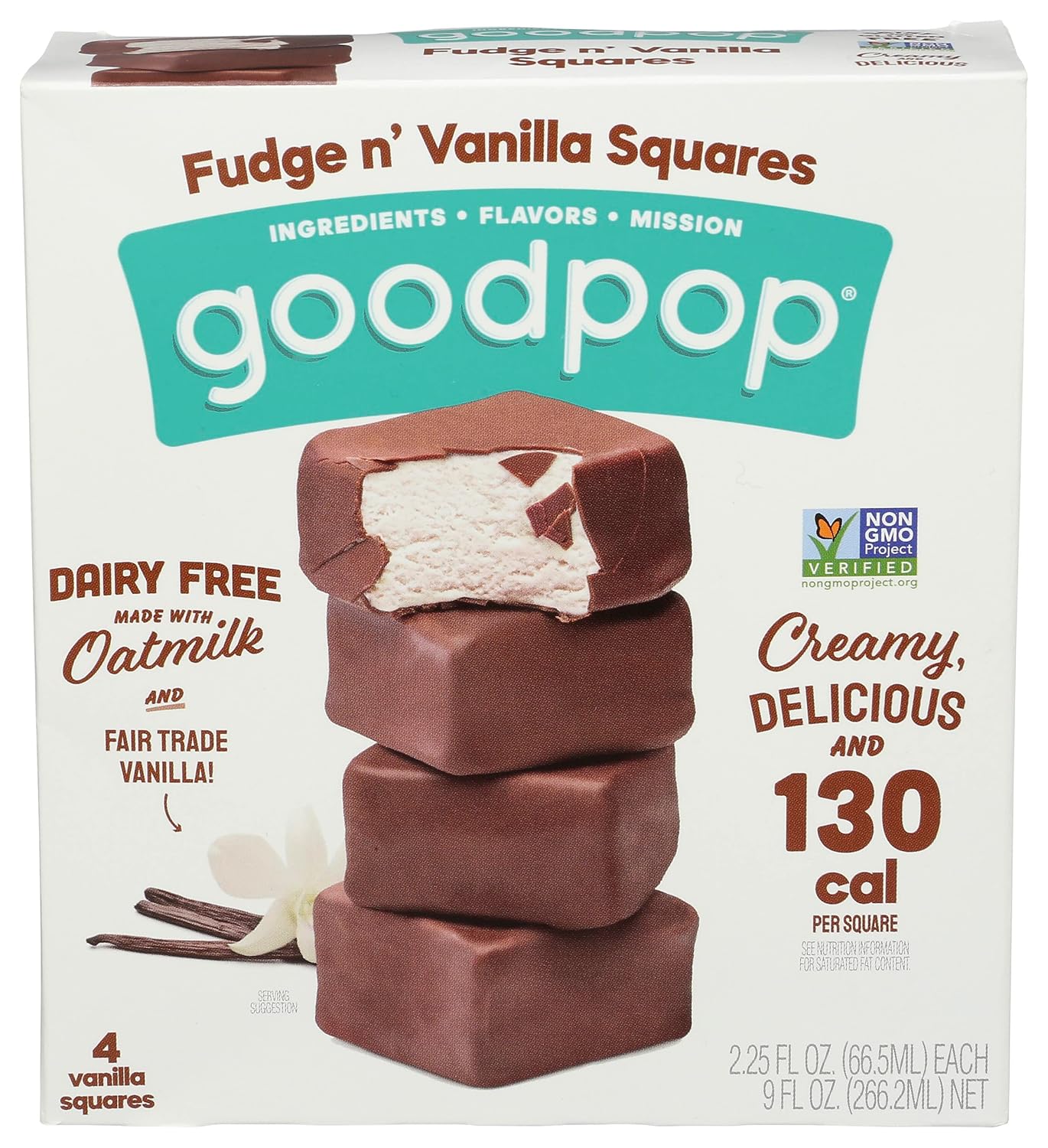 Amazon.com: GOODPOP Chocolate Vanilla Mini Squares, 9 FZ : Grocery ...