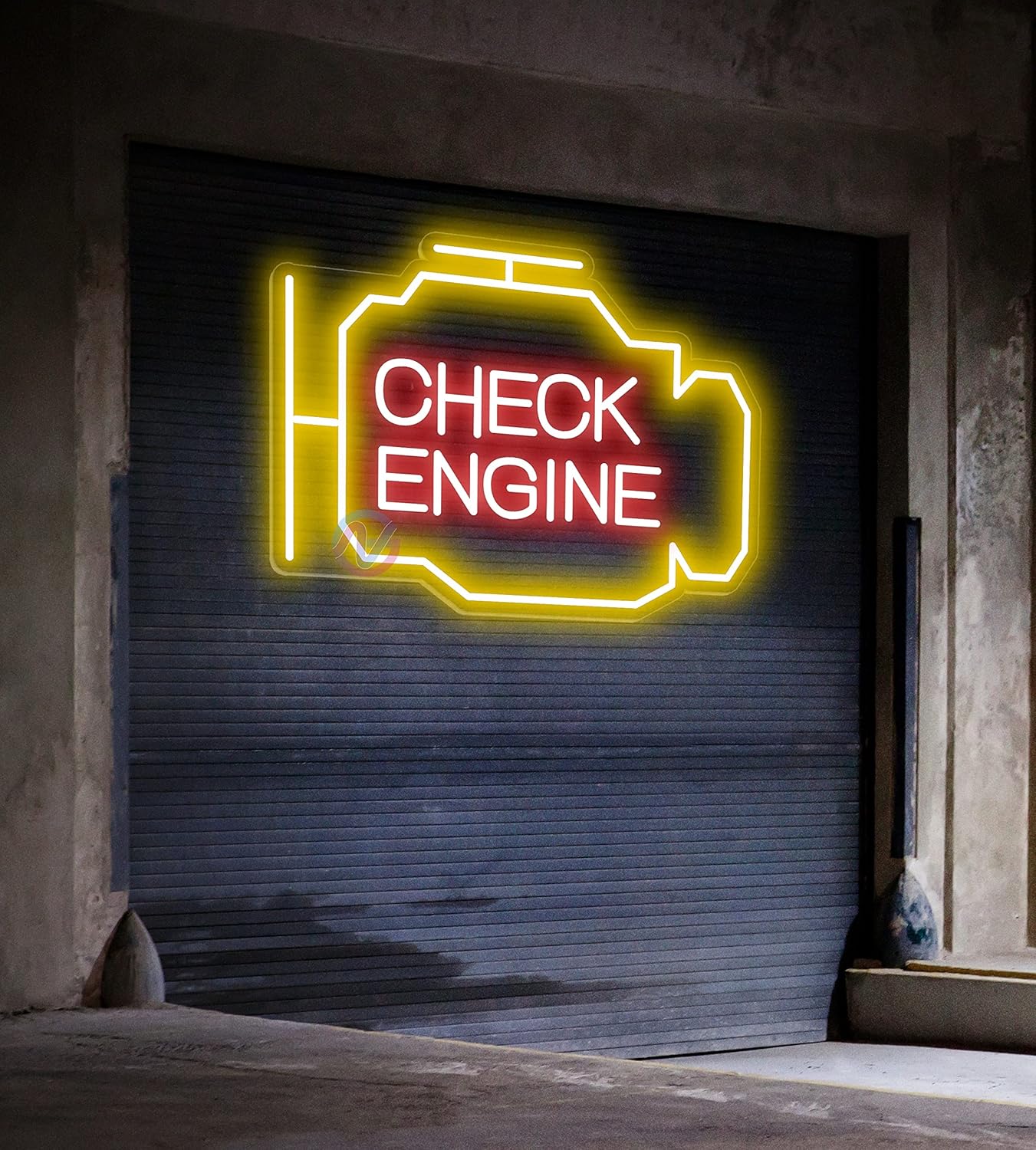 Amazon.com : Check Engine Light Neon Sign, Check Engine Neon Sign, Man ...