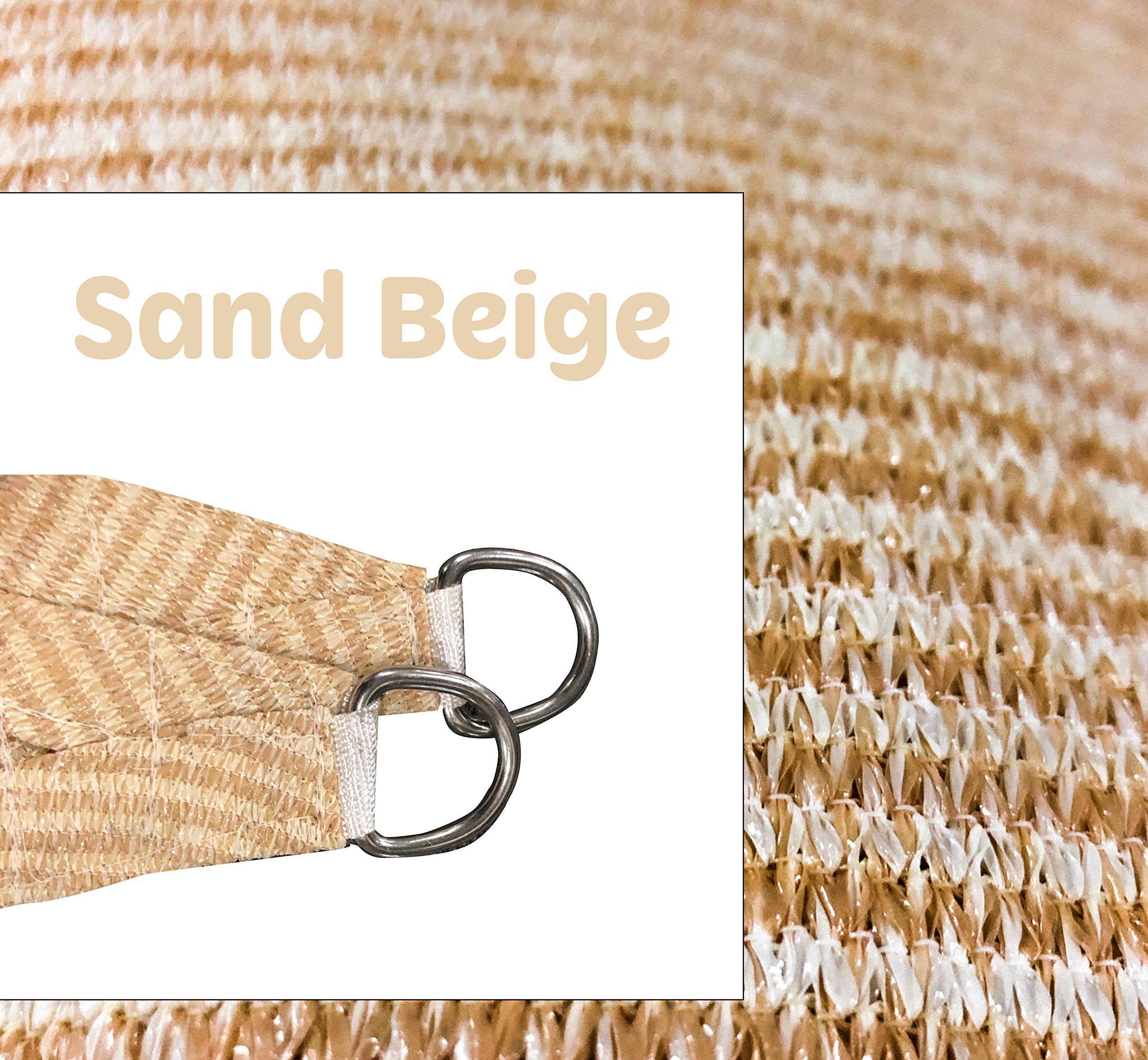 Snapklik.com : BACKYARD EXPRESSIONS PATIO HOME GARDEN 10x10x10 Triangle Sun Shade Sail Sand ...