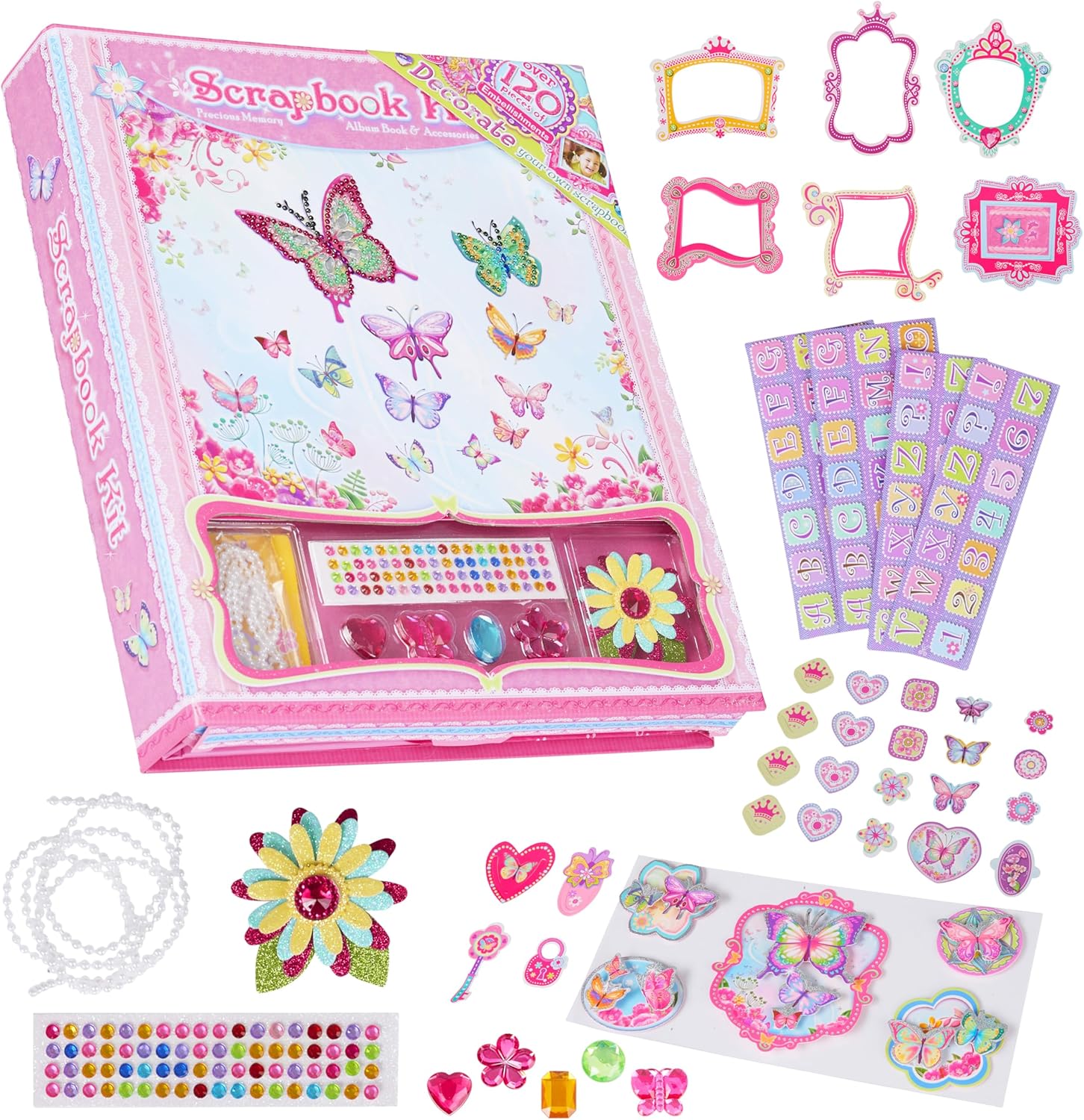 KreativeKraft Scrapbook Kit for Girls DIY Journal Craft Set - Diary ...