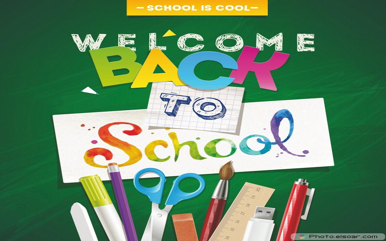 Cool School Wallpapers Watercolor Clipart. Back To School Clipart.