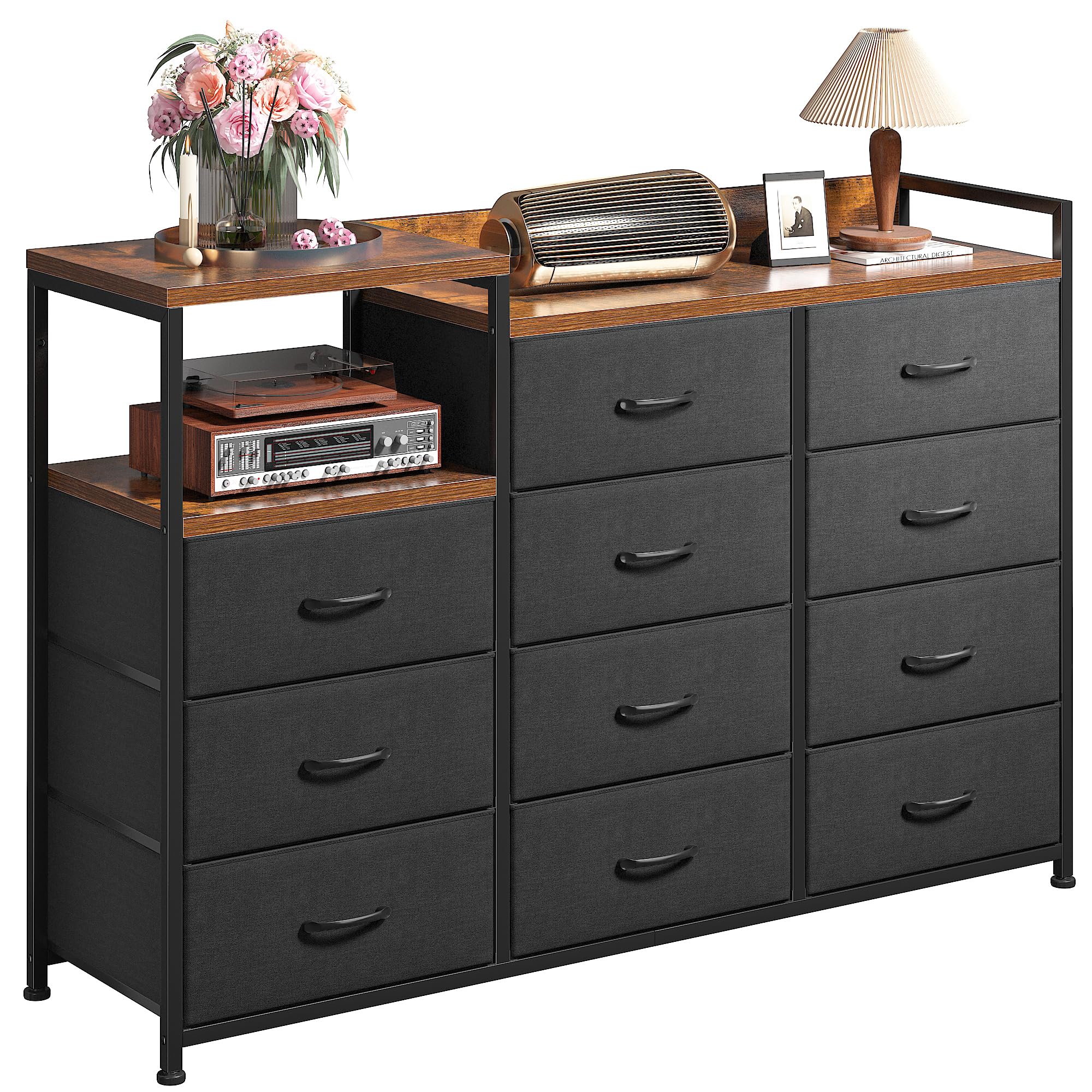 Amazon.com: EnHomee Dresser, Dresser for Bedroom with 11 Drawers ...