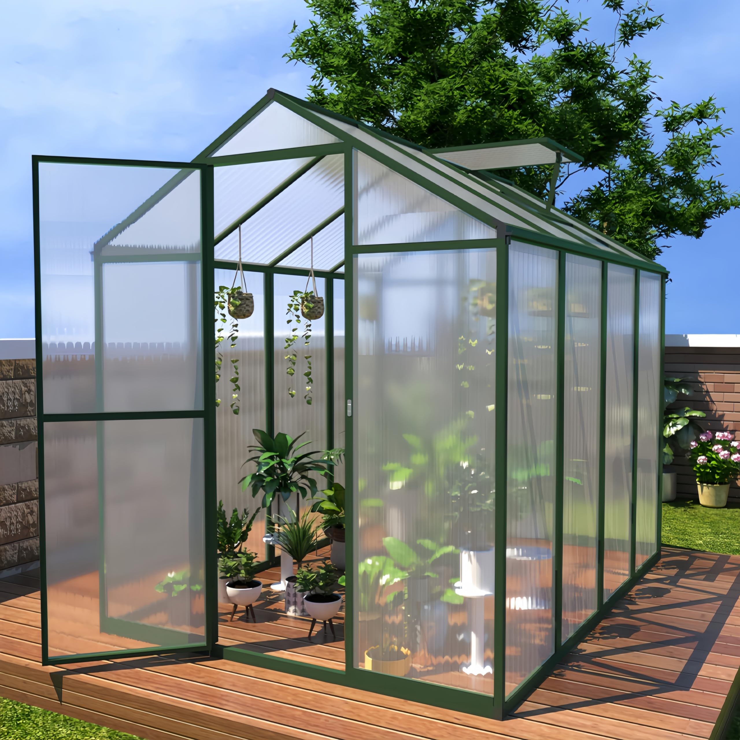 Amazon.com : Vigo huseeo 86in High 6*8.2FT Greenhouse for Outdoors ...