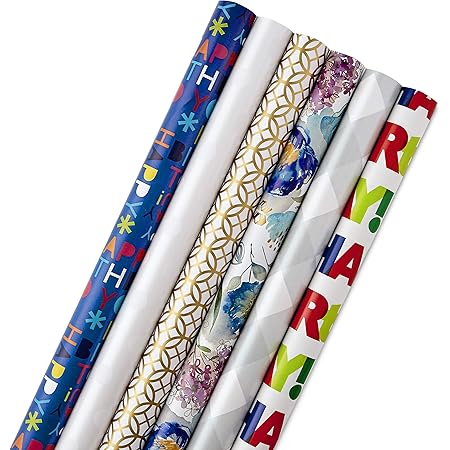 Amazon.com: Hallmark Disney Mickey Mouse Wrapping Paper with Cut Lines ...