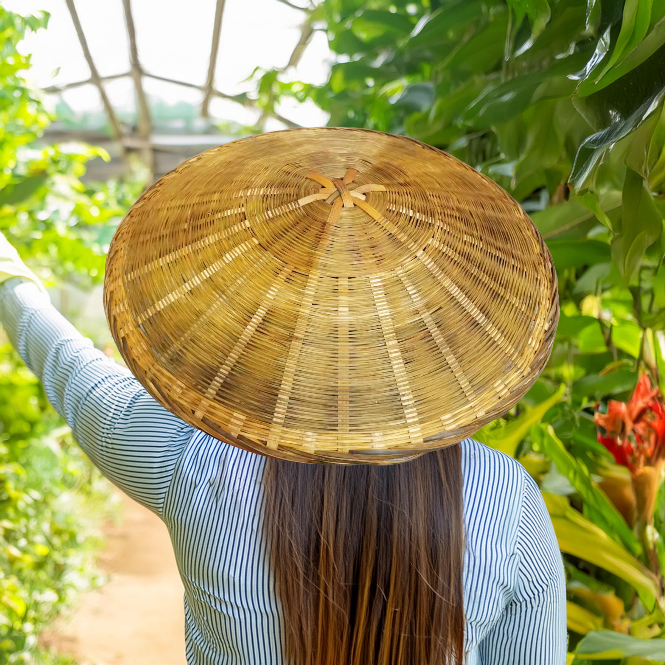 Snapklik.com : Handmade Bamboo Sun Hat Traditional Conical Hat For ...