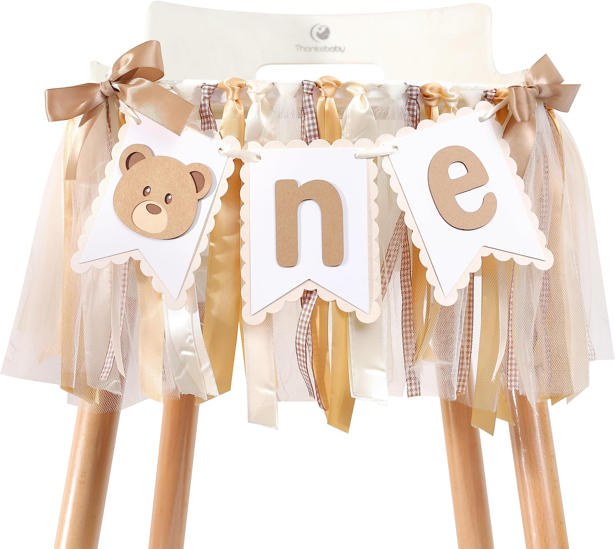 Amazon.com: Bear 1st Birthday Banner,One Chair Banner, One Banner 1st ...