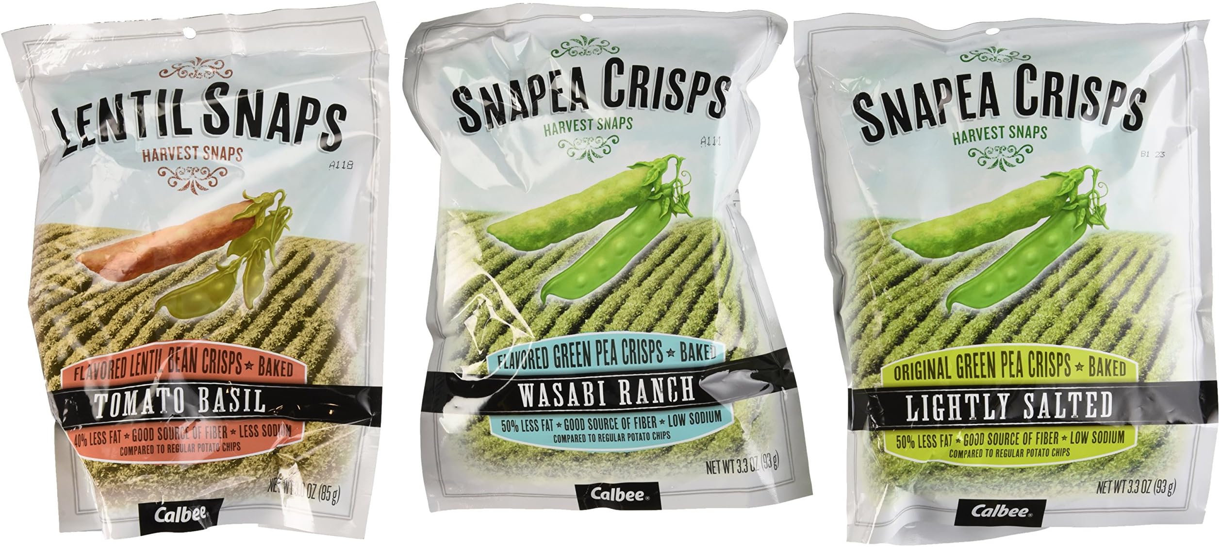 Amazon.com: Harvest Snaps Snapea Crisps Lightly Salted - Pack of 3, 3.3 ...