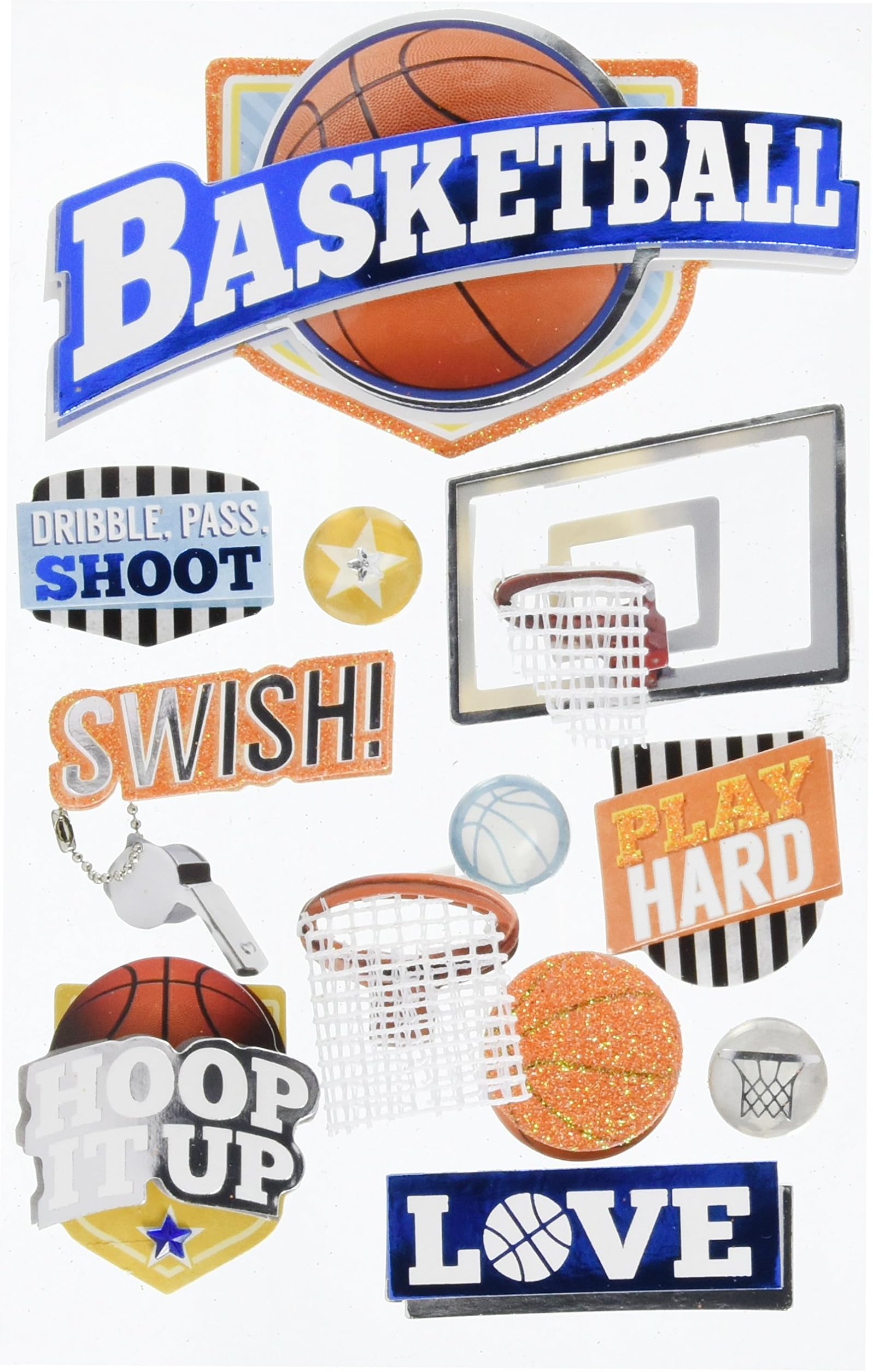 Amazon.com: Basketball - 3" Vinyl Sticker - for Car Laptop Water Bottle ...