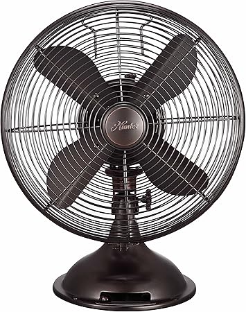 Amazon.com: HUNTER 90407 12" Retro Table Fan in Onyx Copper ...