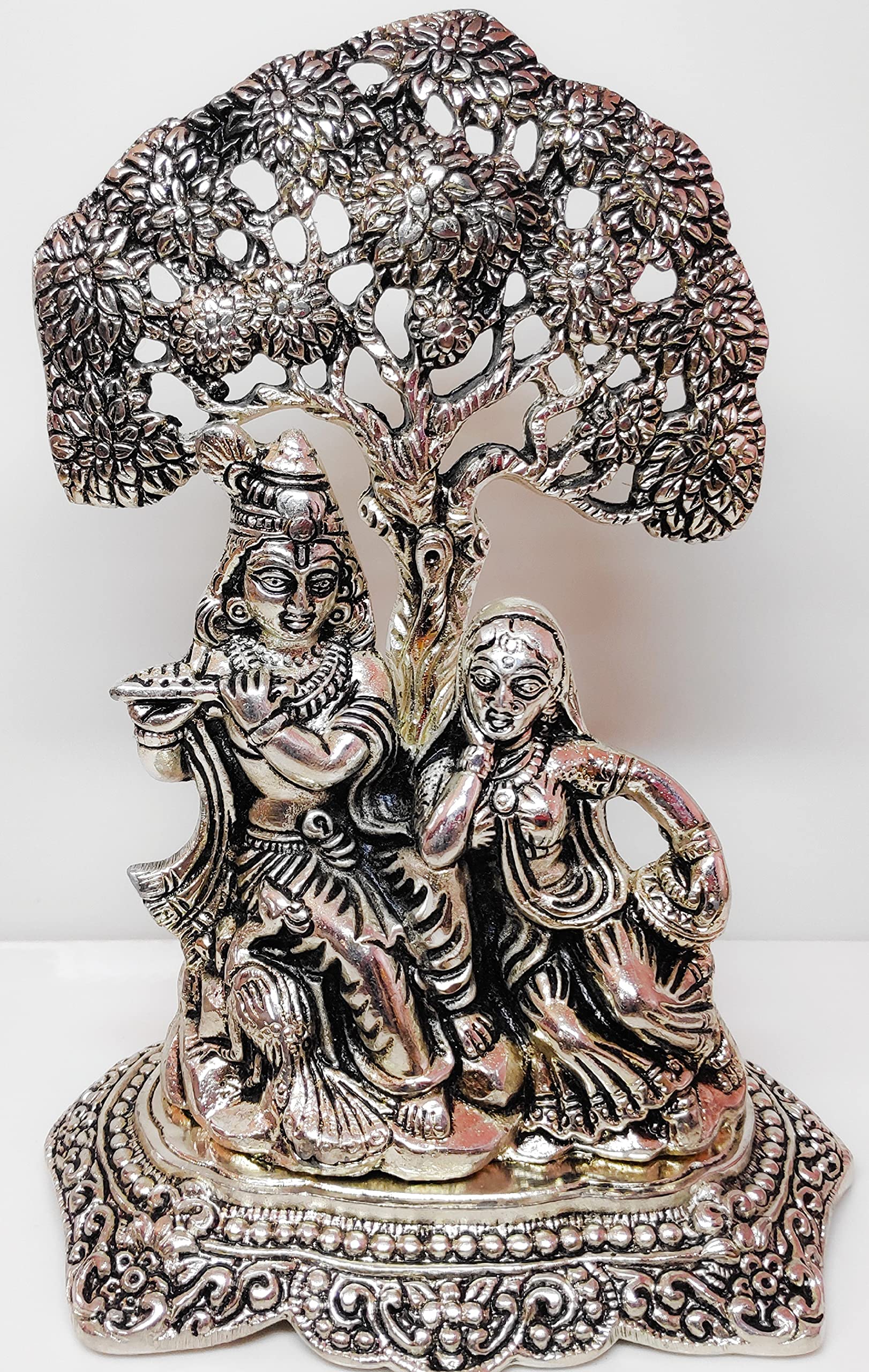 Buy CHANDUKA CREATIONS Radha Krishna Sitting Under Tree Statue II God ...