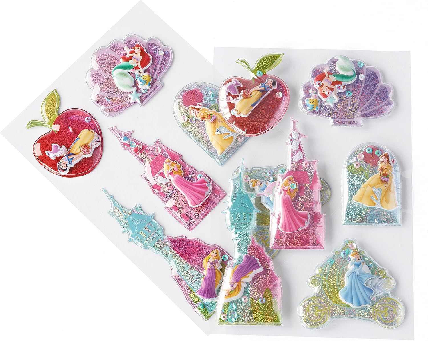 Disney Princess Sticker Sheets, 2 Count, Party Supplies, Stickers ...