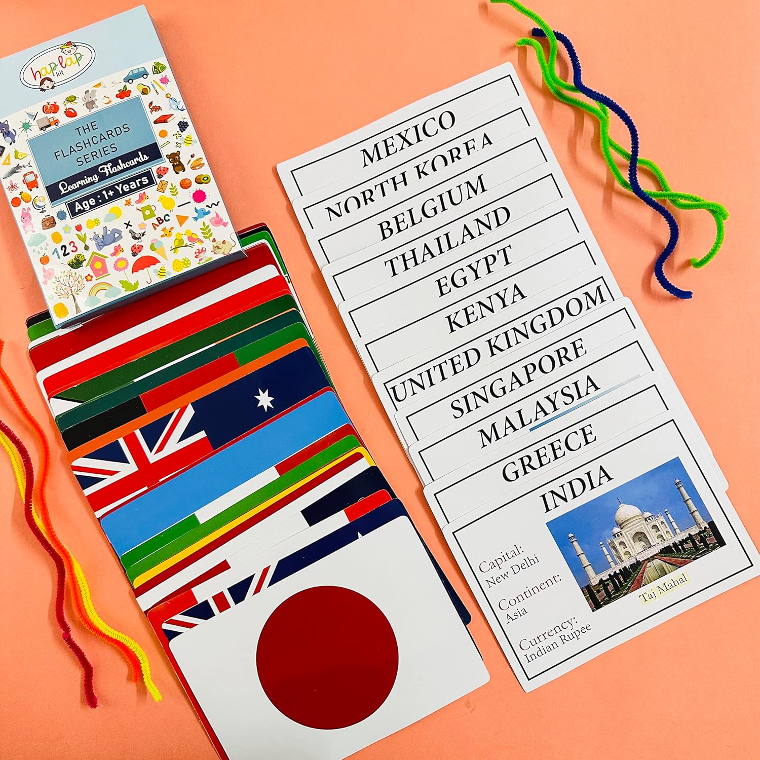 Buy Flags Flashcards | Country Flashcards | Haplap Kit | For 6 Months ...