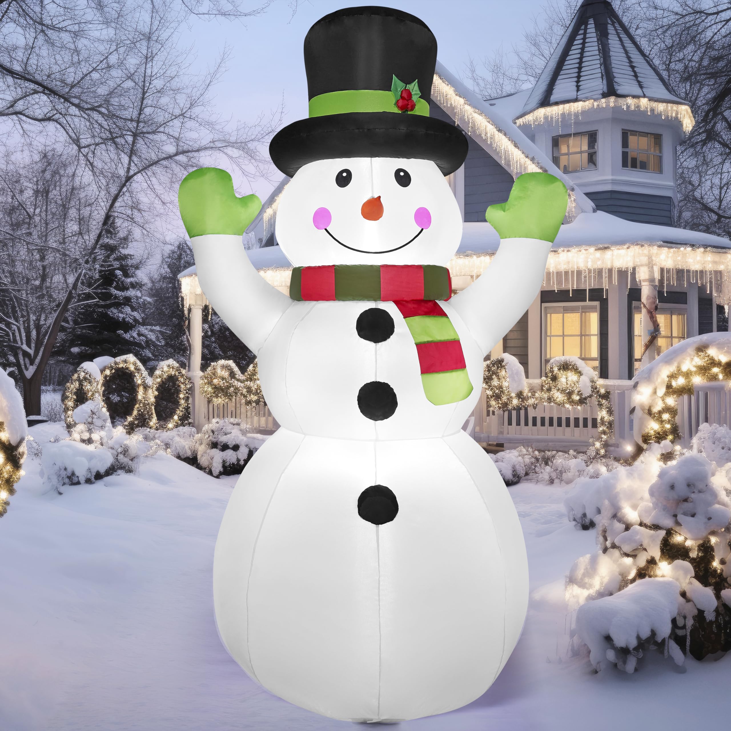 Amazon.com: Joiedomi 6 FT Tall Christmas Inflatables Snowman Outdoor ...