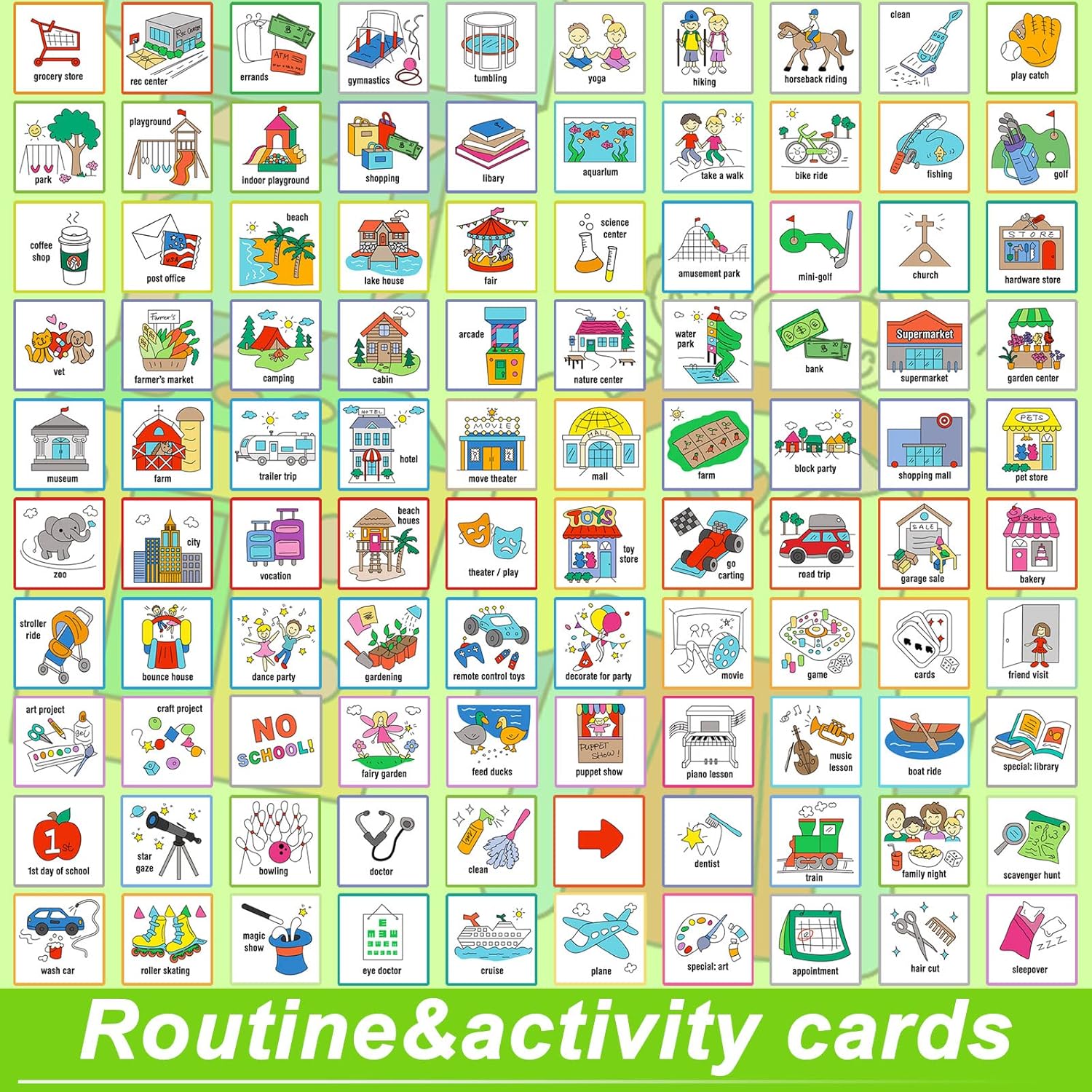 123 Pcs Visual Schedule for Kids with Autism Visual Nepal | Ubuy