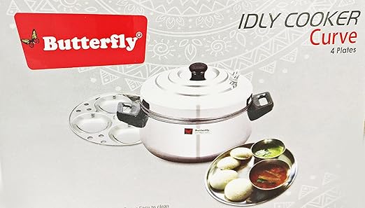 BUTTERFLY CURVE STAINLESS IDLY COOKER PLATE SETS GAS INDUCTION ...