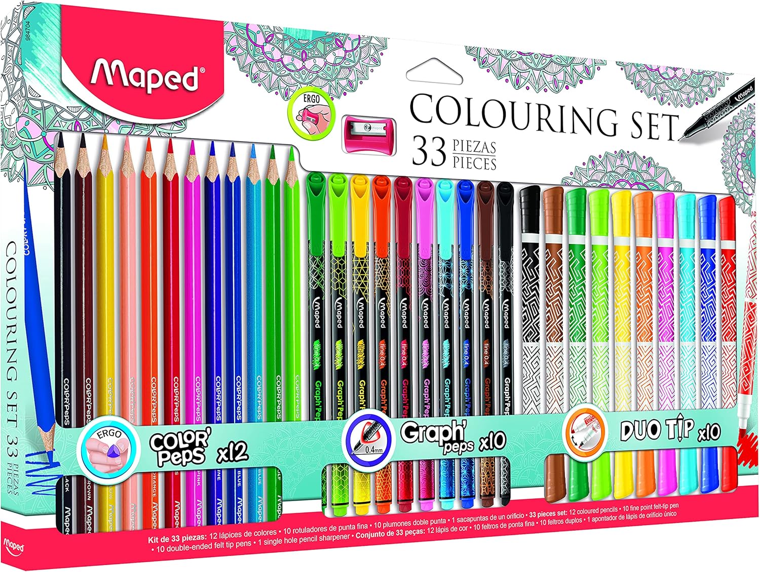 Maped - Set de Coloreo - 12 Lápices de colores Color'Peps Strong ...