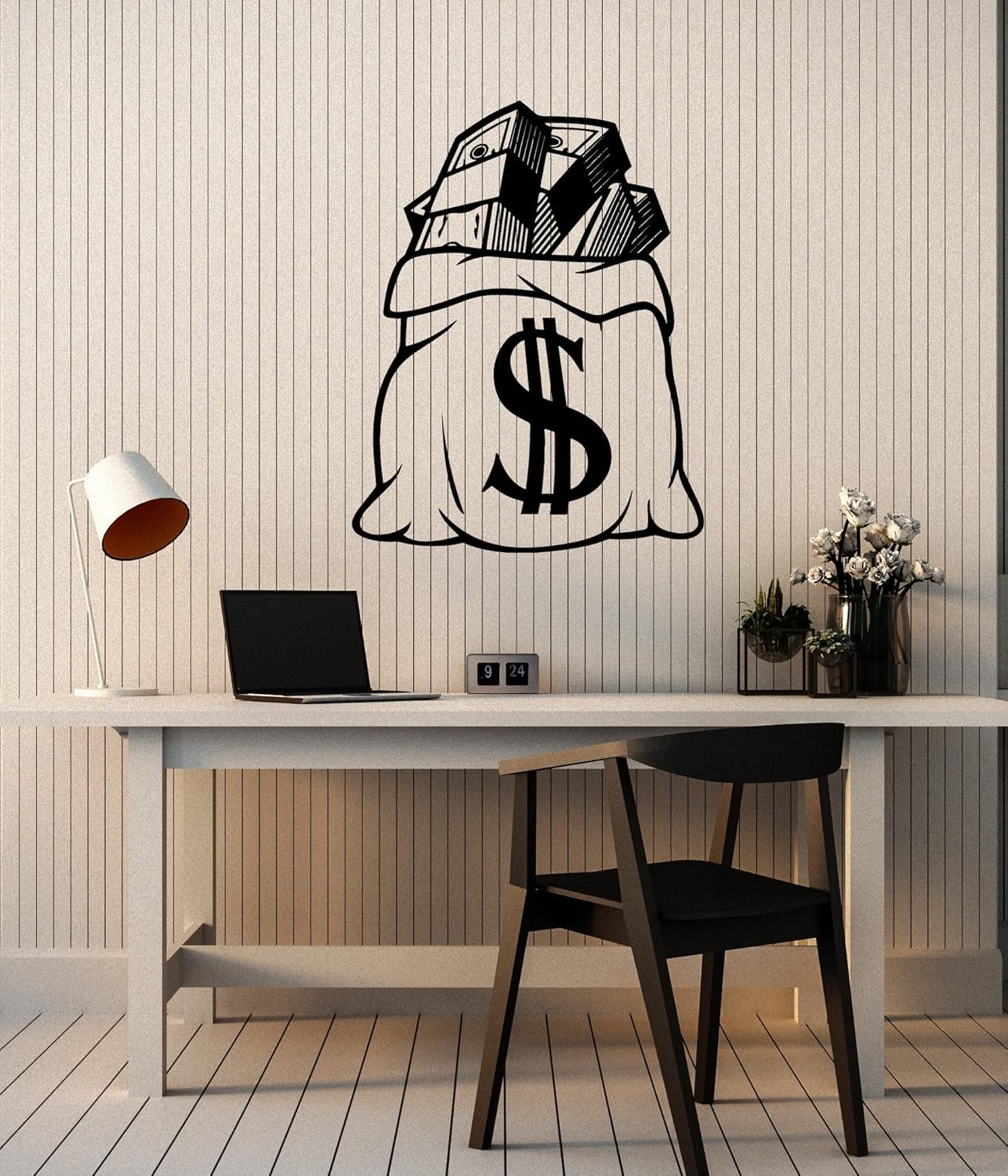 Amazon.com: Large Vinyl Wall Decal Billion Dollar Money Bag Banking ...