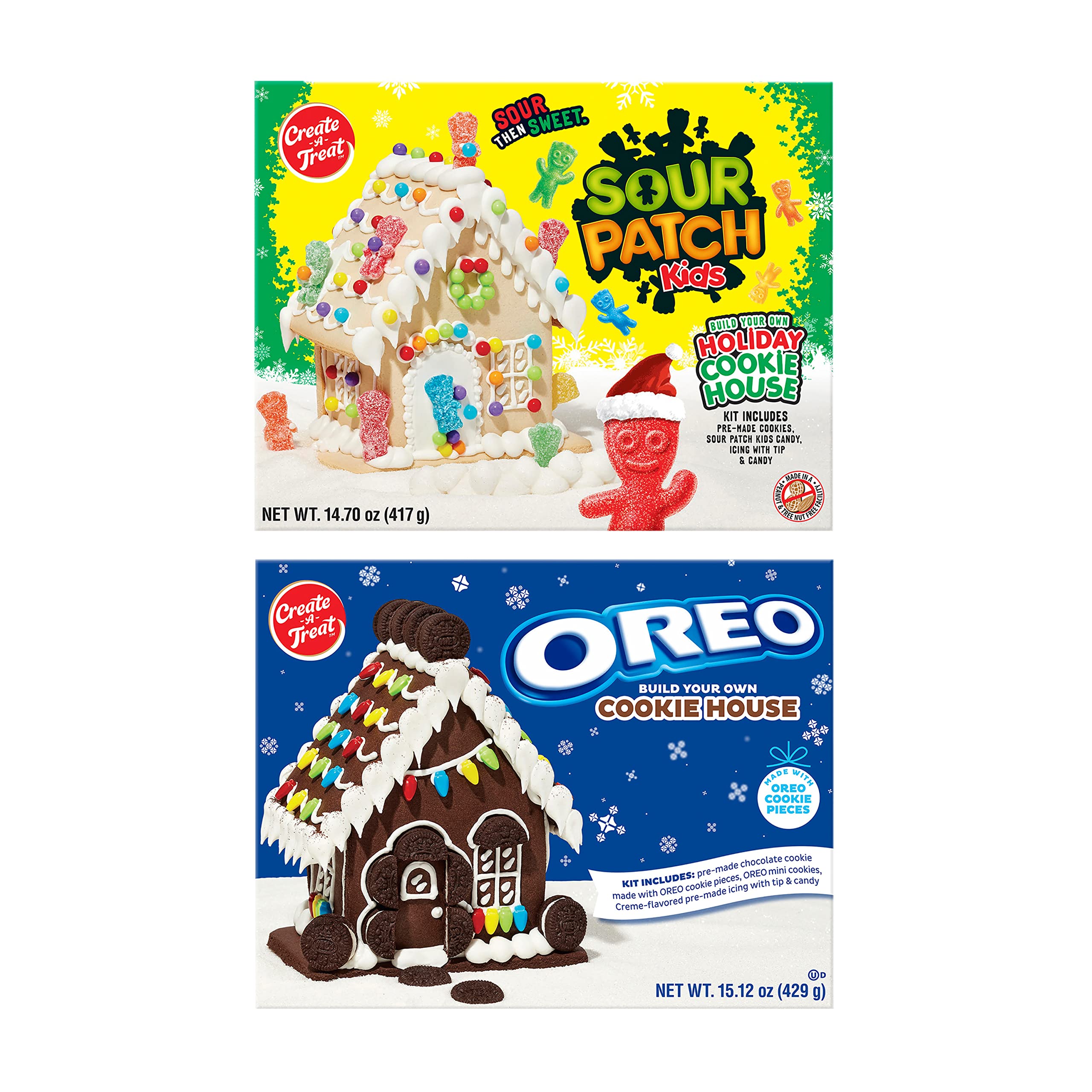 Oreo Create-A-Treat Holiday Cookie House Kit and Sour Patch Kids ...