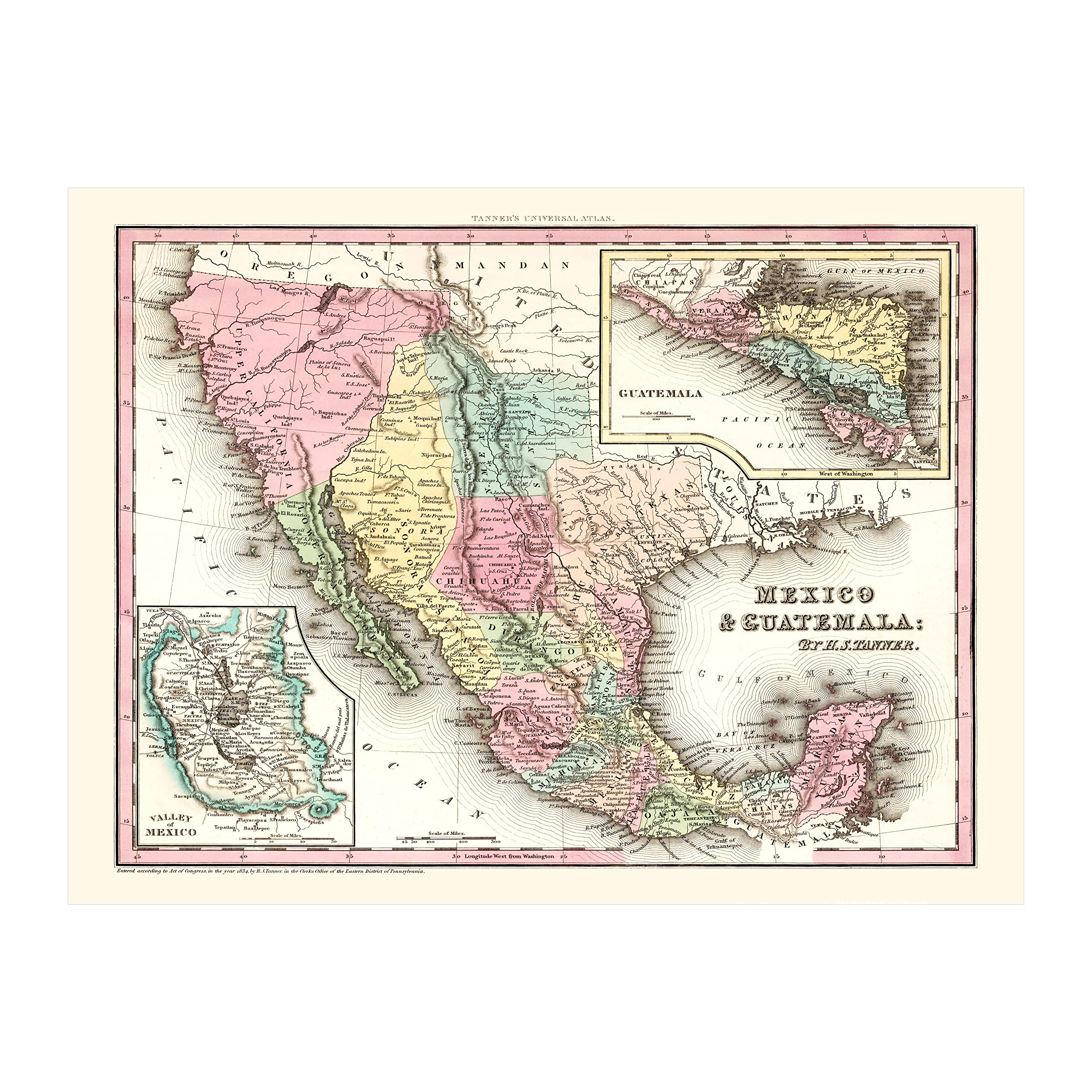 Mapa De México Y Guatemala