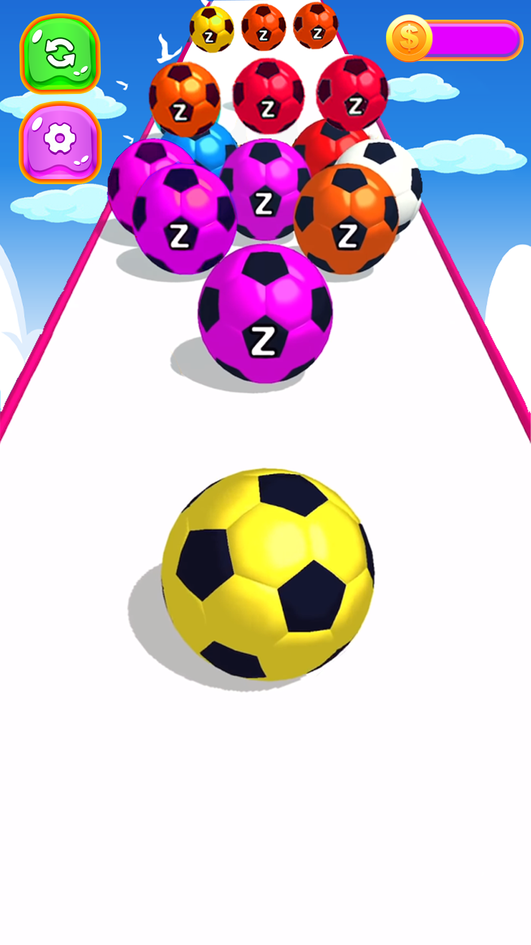 A Z Ball run Alphabet New Red stack merge ball Running 3D Games for ...