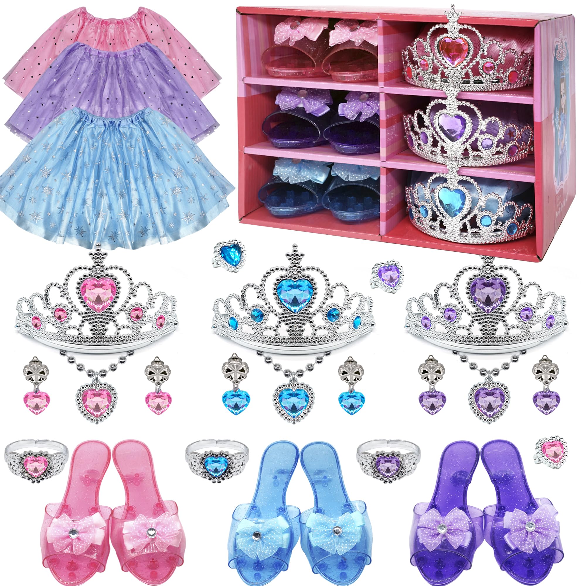 Amazon.com: Princess Dress Up Toys & Makeup Jewelry Set, Baby Princess ...