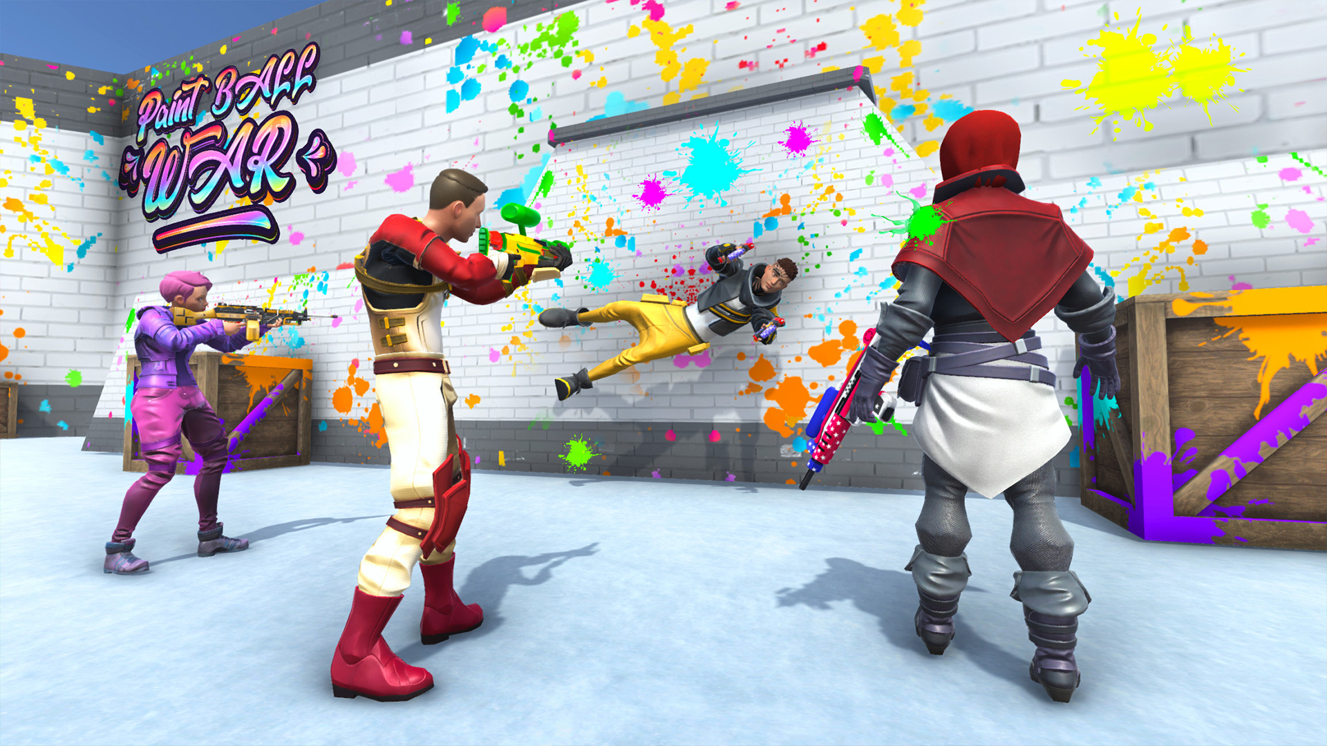 Paintball Arena Fields Of Battle Kids Games For Free: Colorful ...
