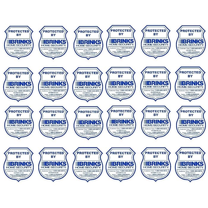 Buy BRINKS Home Security Window Warning Sticker Signs 24 Lot - 3.5 x 3. ...