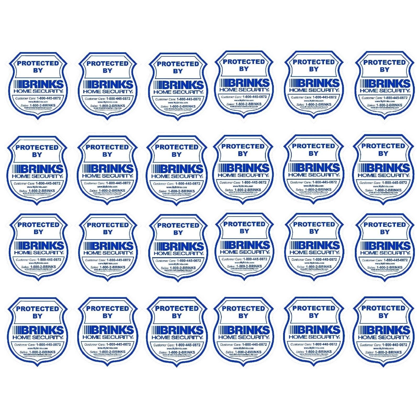 Buy BRINKS Home Security Window Warning Sticker Signs 24 Lot - 3.5 x 3. ...