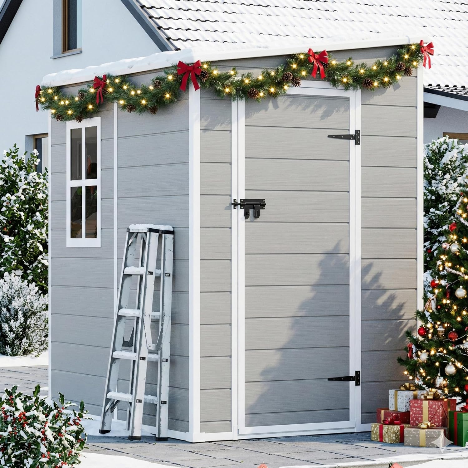 Amazon.com : 5x4 Shed Resin Outdoor Storage with Floor Included ...