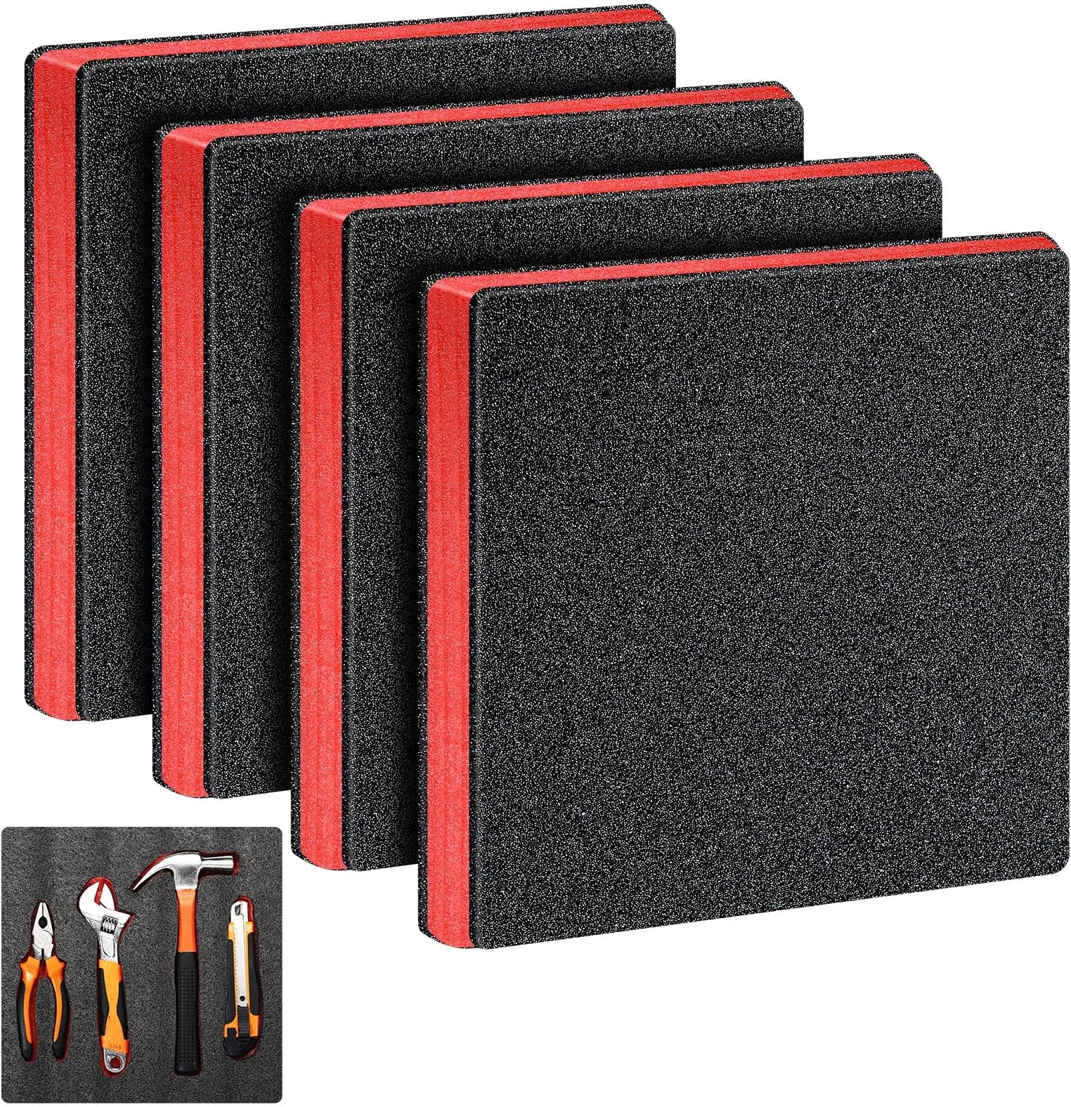 Amazon.com: 4 Pcs Cuttable Polyurethane Foam Pads Foam Sheets Craft ...