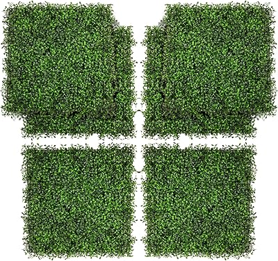 Amazon.com: HOMCOR 12 PCS 20 x 20 Grass Wall Panels Boxwood Hedge ...