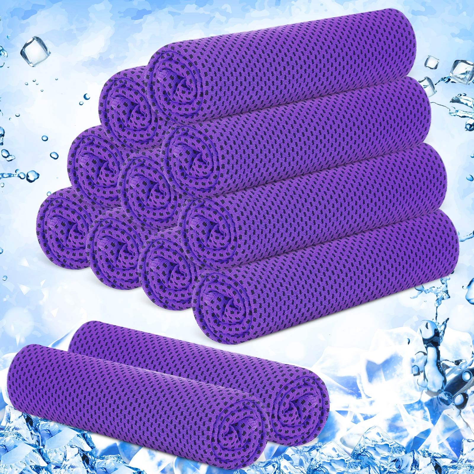 Amazon.com: Hosuly 12 Pieces Cooling Towels for Hot Weather Soft ...