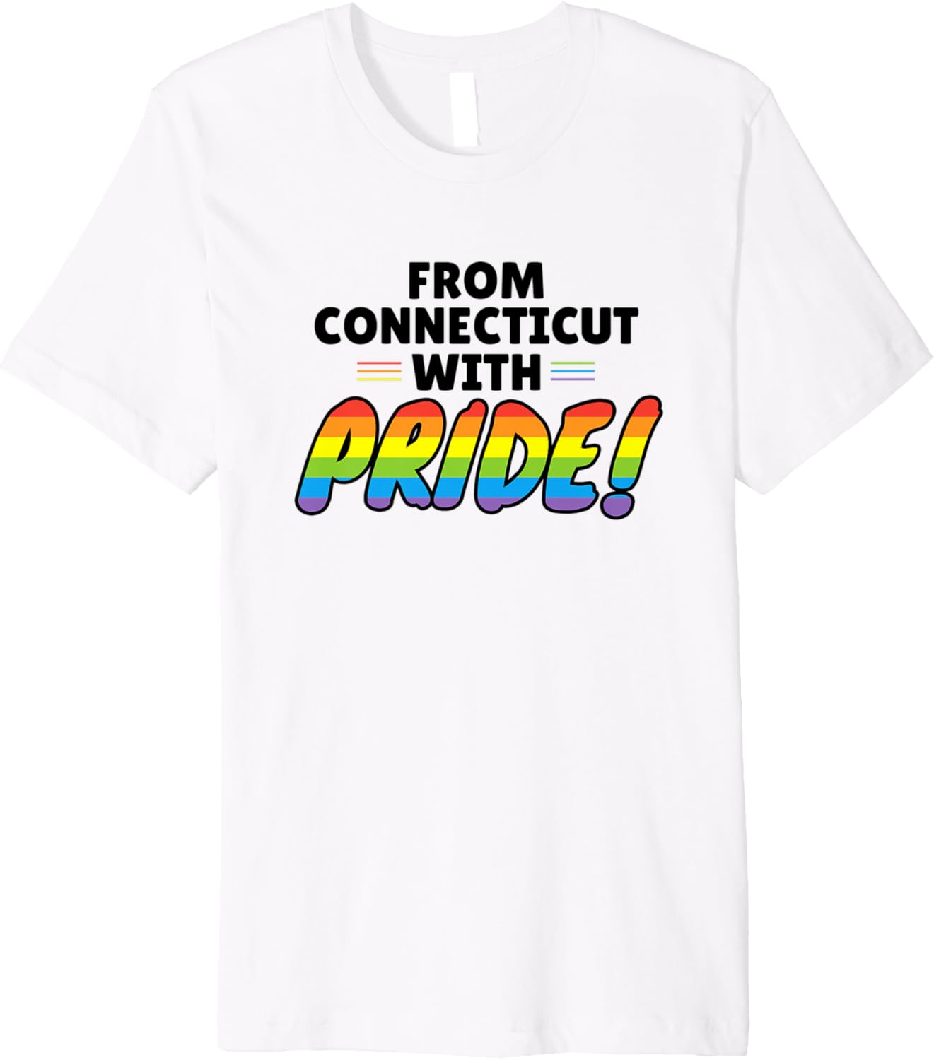 Amazon.com: Connecticut Gay Pride Premium T-Shirt : Clothing, Shoes ...