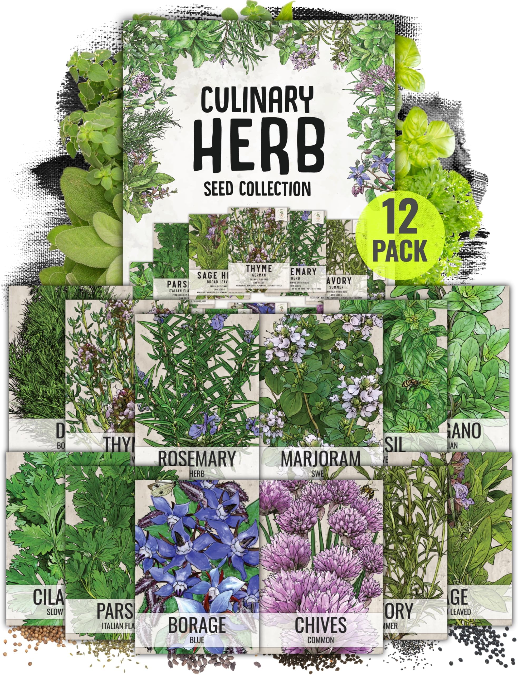 Amazon.com : Deluxe Herb Garden Kit - 8 Variety Herbs for Indoor ...
